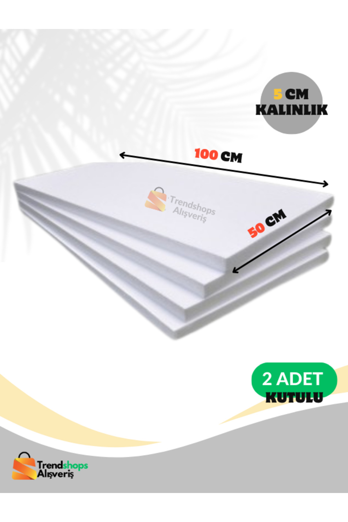 WRAPPACCK TSA-(2 ADET) 5CM 50X100CM Eps Strafor Köpük Isı Yalıtım ...