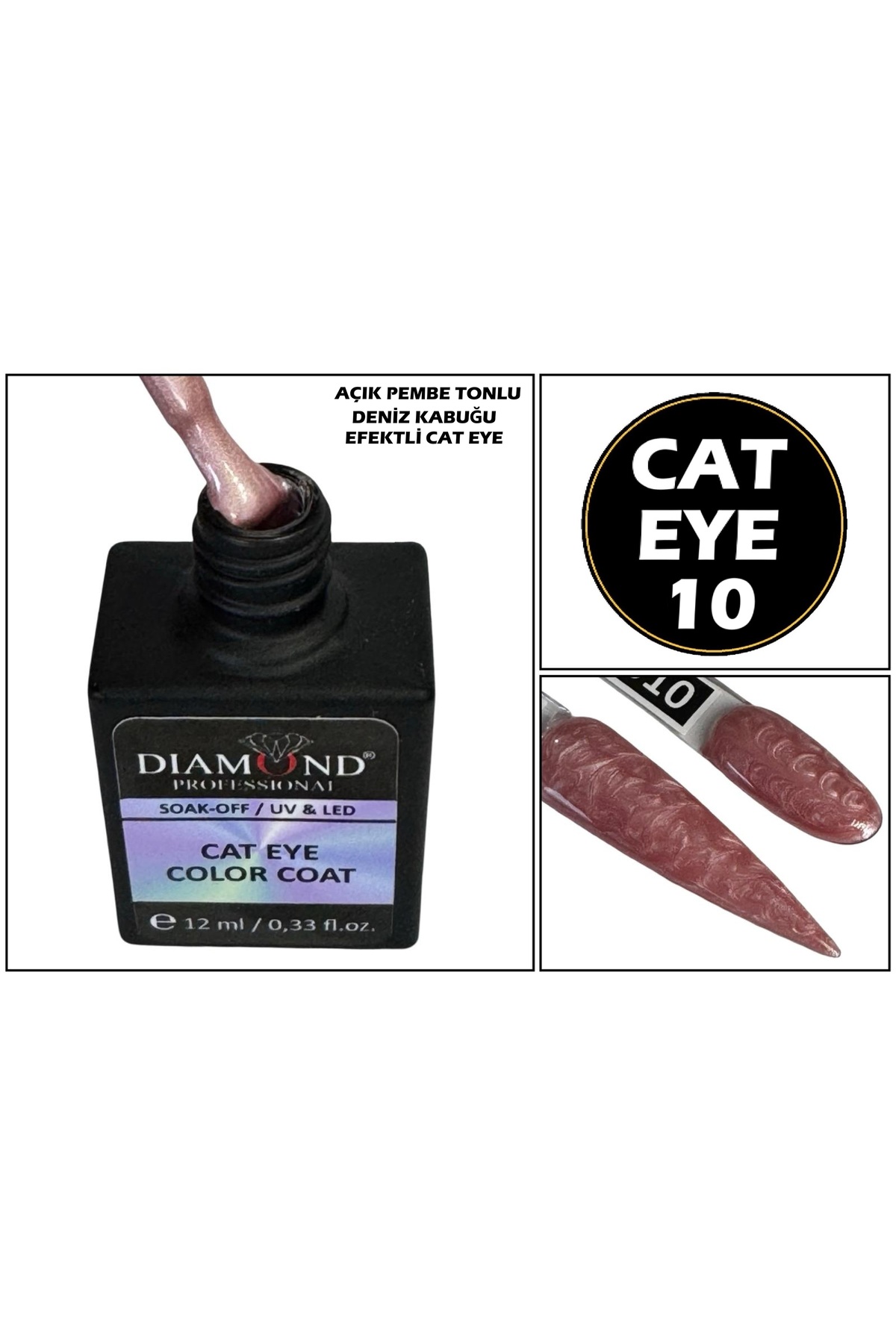 DIAMOND PROFESSIONAL SHELL EFFECT UV CAT EYE COLOR COAT 12ml - Fiyatı ...