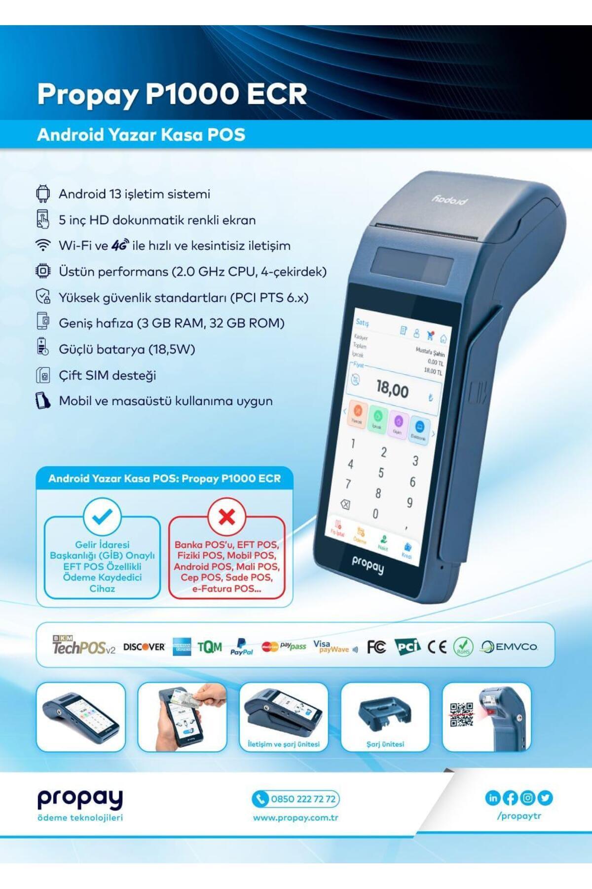 propay P1000 Android Yazarkasa Pos - Fiyatı, Yorumları