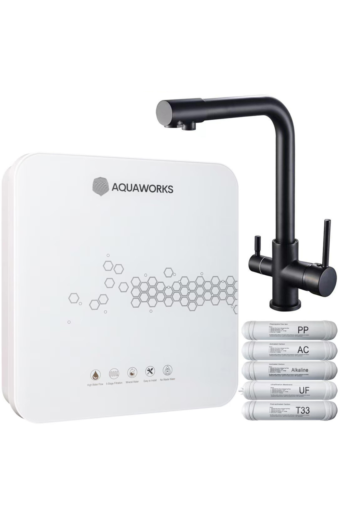 AquaWorks Filtru de apa, AquaWorks™ Complete, include baterie cu 3 cai ...