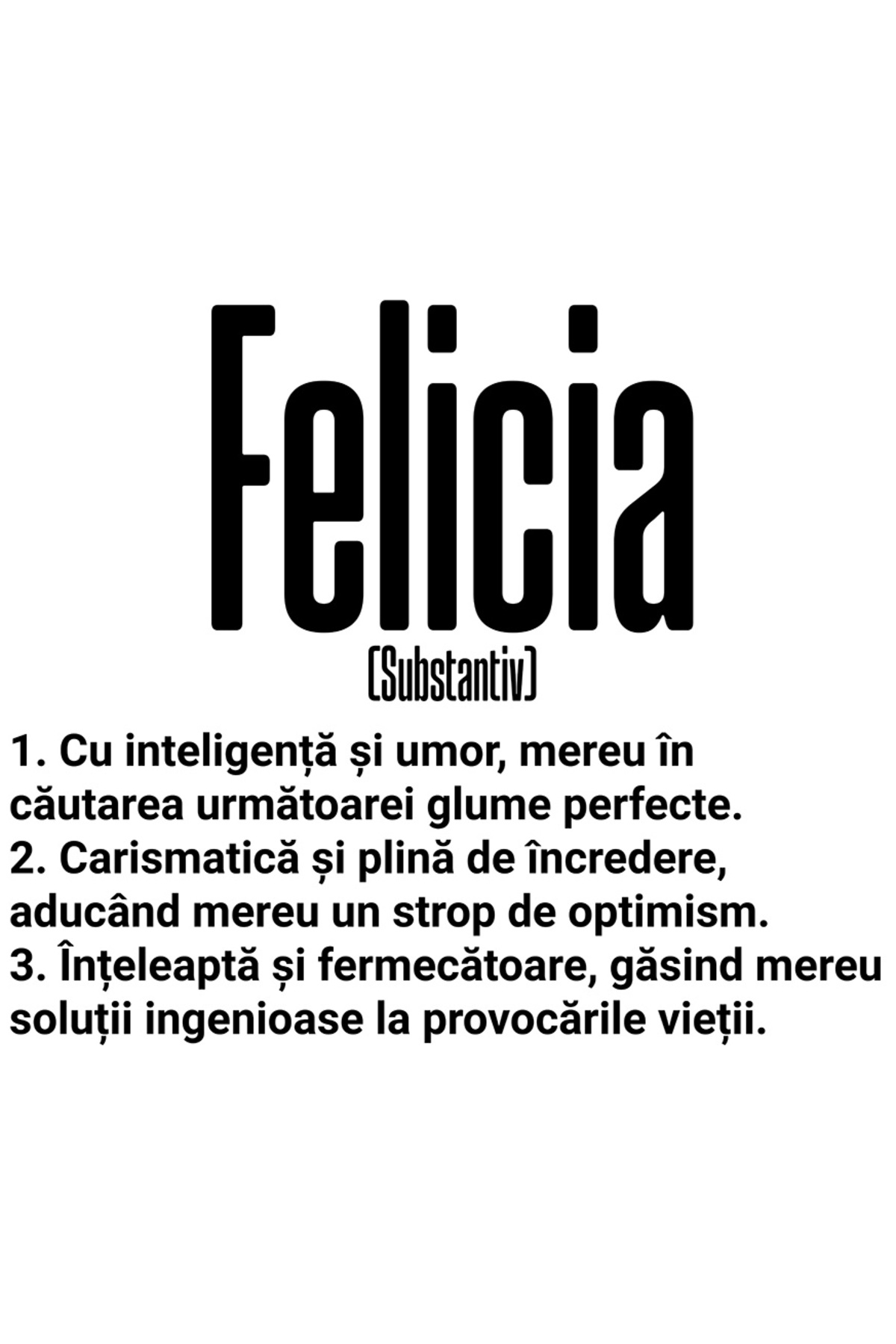 StoryGift Romania Sticker Label 50CM With the Name Felicia, and ...