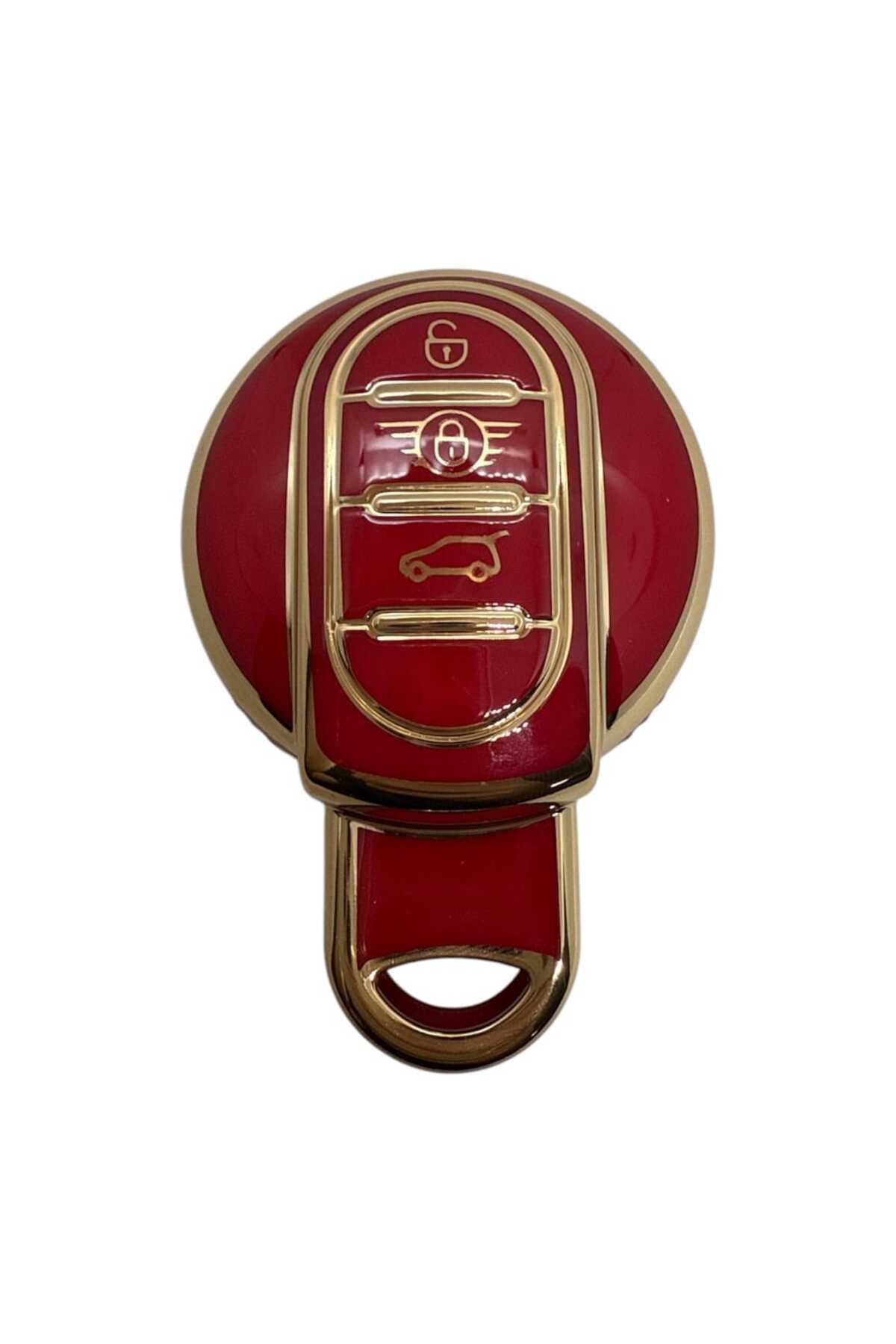 GMA KEYS Mini Cooper Countryman Nano Anahtar Kılıfı Kırmızı Gold Altın ...