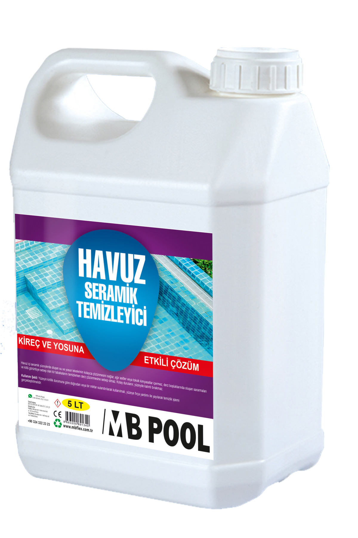 MB FLEX Mb Pool Kireç Yosun Ve Inatçı Lekelere Karşı Havuz Seramik ...