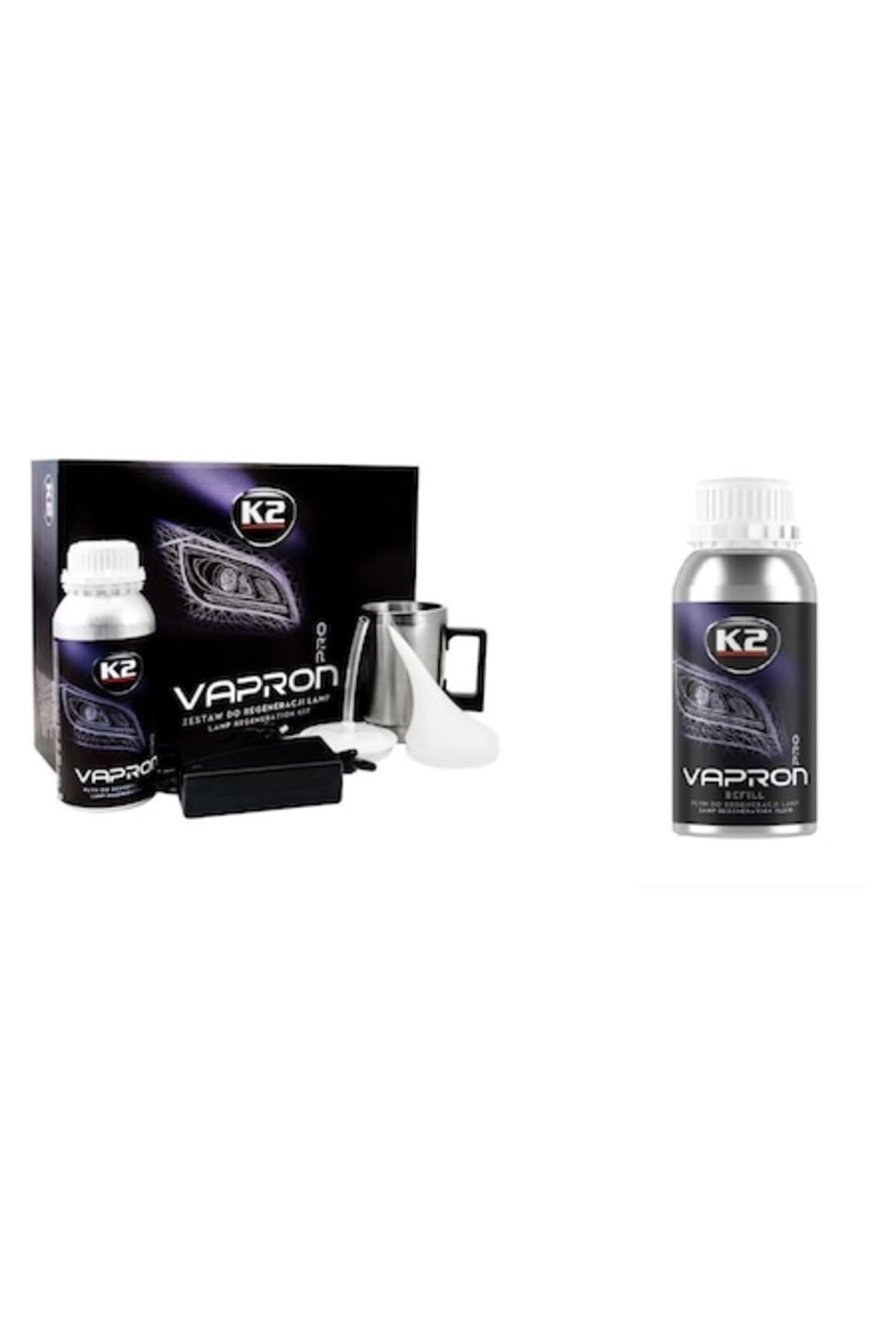 K2 Kit complet reconditionare faruri VAPRON + Rezerva refil VAPRON ...