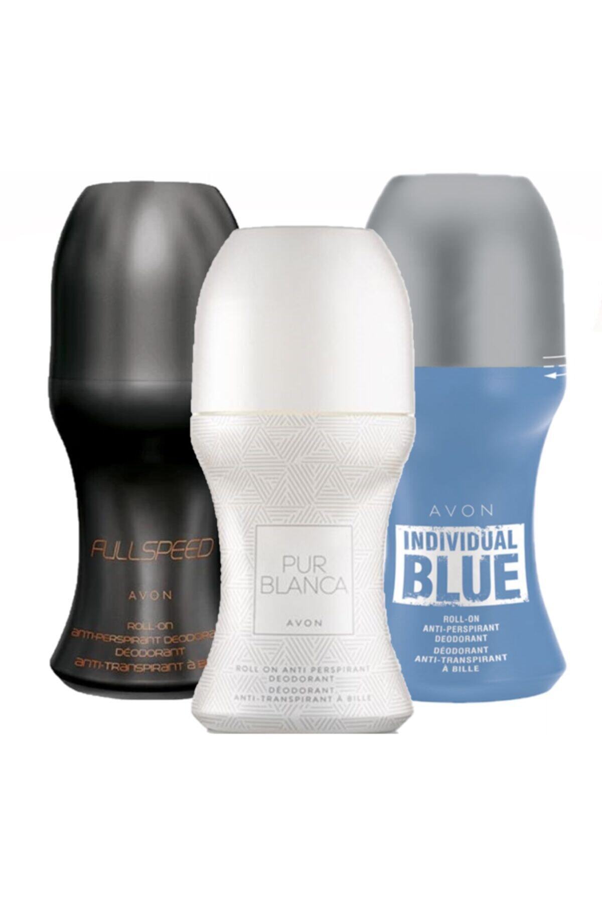 Avon Full Speed Roll-on Deodorant +blue Roll-on Deodorant+pur Blanca ...