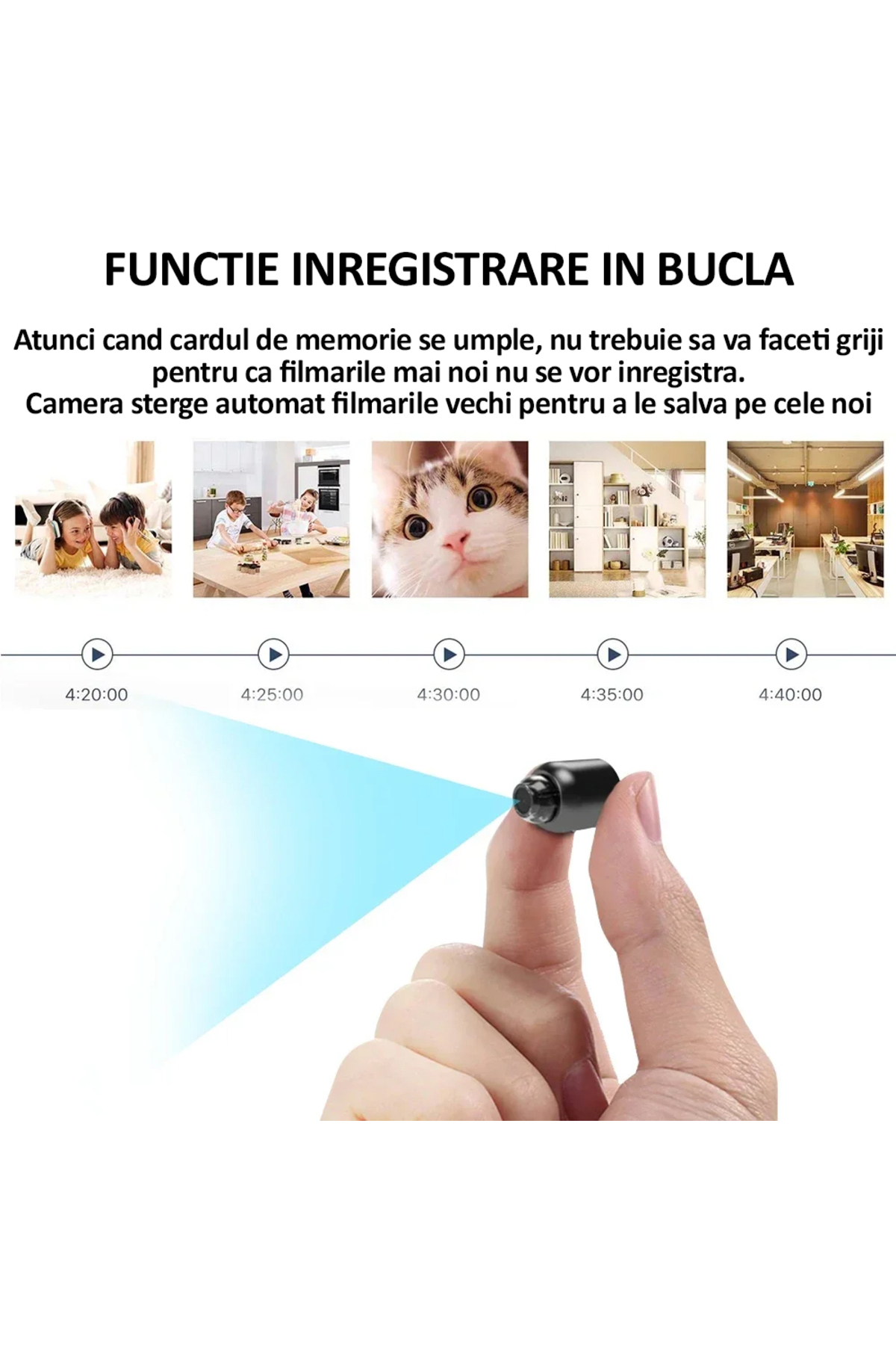 NEXTLY Mini Camera De Supraveghere Wifi, , Full Hd 1080p. Pentru ...
