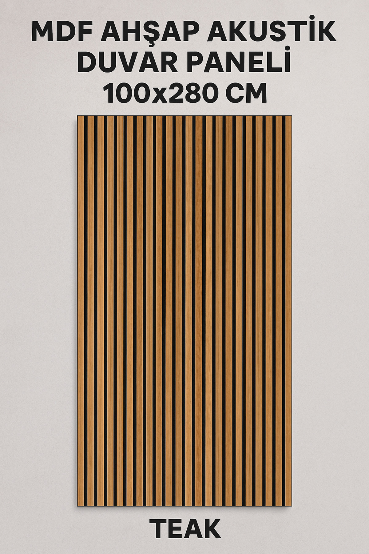Tekza Home Mdf Ahşap Akustik Duvar Paneli 100x280 Cm ( Teak ) - Fiyatı ...