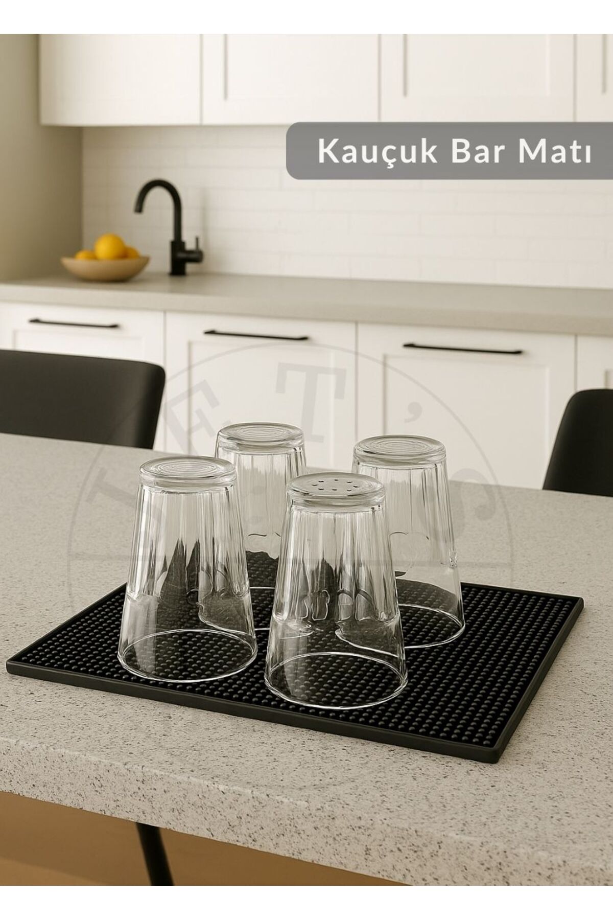 Jet's Home Kauçuk Bar Matı Servis Paspası Su Geçirmez Bar Lastiği 45x30 ...
