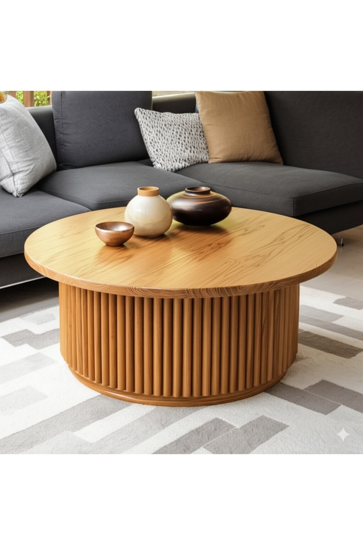 ASYACRAFT Ahşabın Büyüsü Modern PTT Ayak Sehpa | 100x80 cm | 1. Sınıf ...
