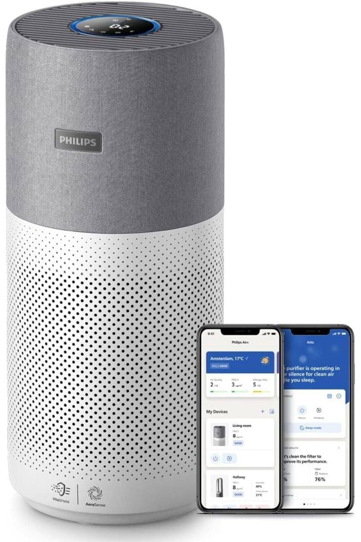 Philips Techx Versuni Virus+Polen Herşey temizleyen,Hava Temizleyici ...