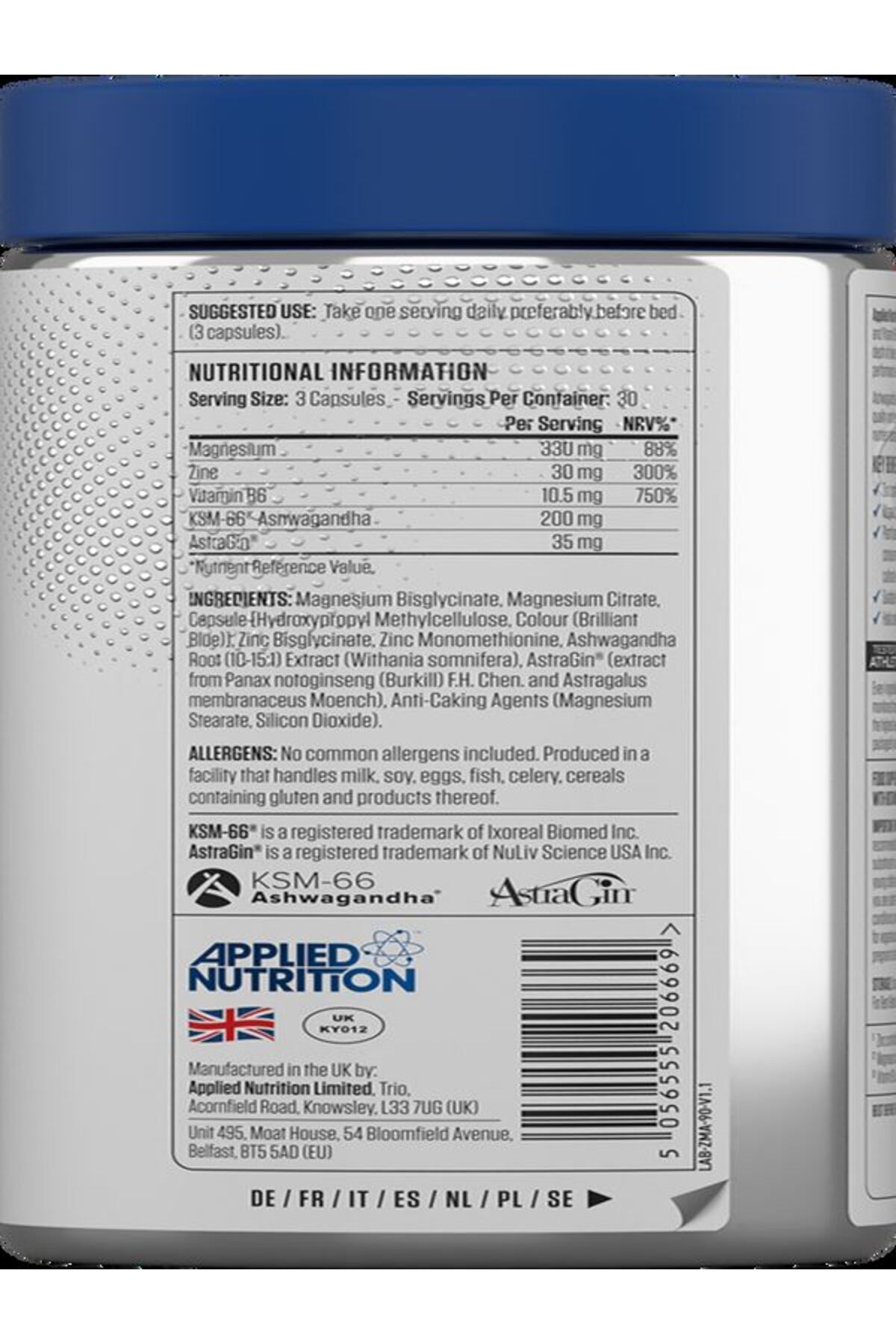 applied nutrition Zma(magnezyum+çinko+b6) 90 Caps - Fiyatı, Yorumları