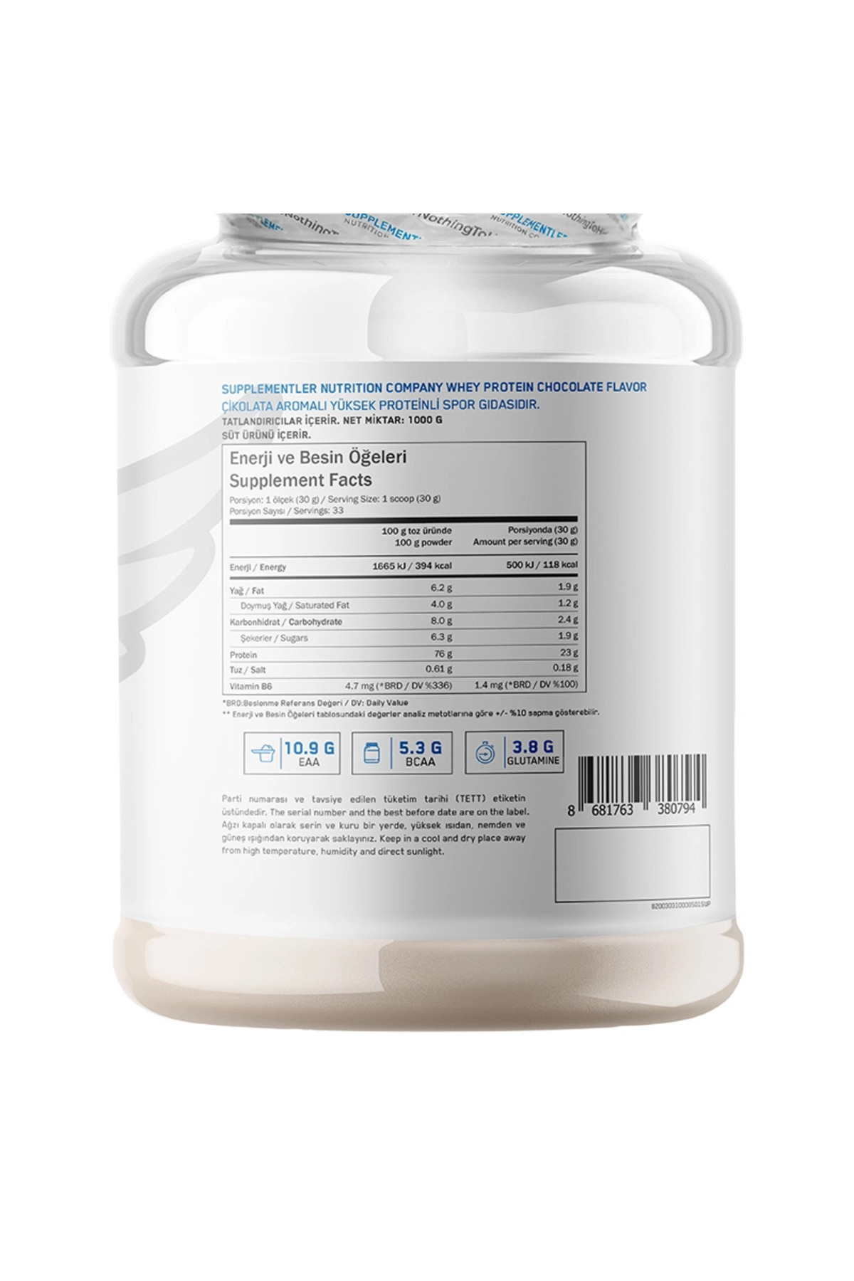 Supplementler Whey Protein 1000 Gr - Vanilya - Fiyatı, Yorumları