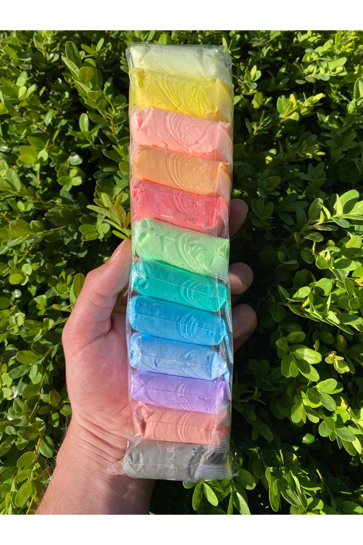 Innovate Store Havayla Kuruyan Kil Modelleme Hamuru Yumuşak Date Fikri Clay Challenge 12'li Set ...