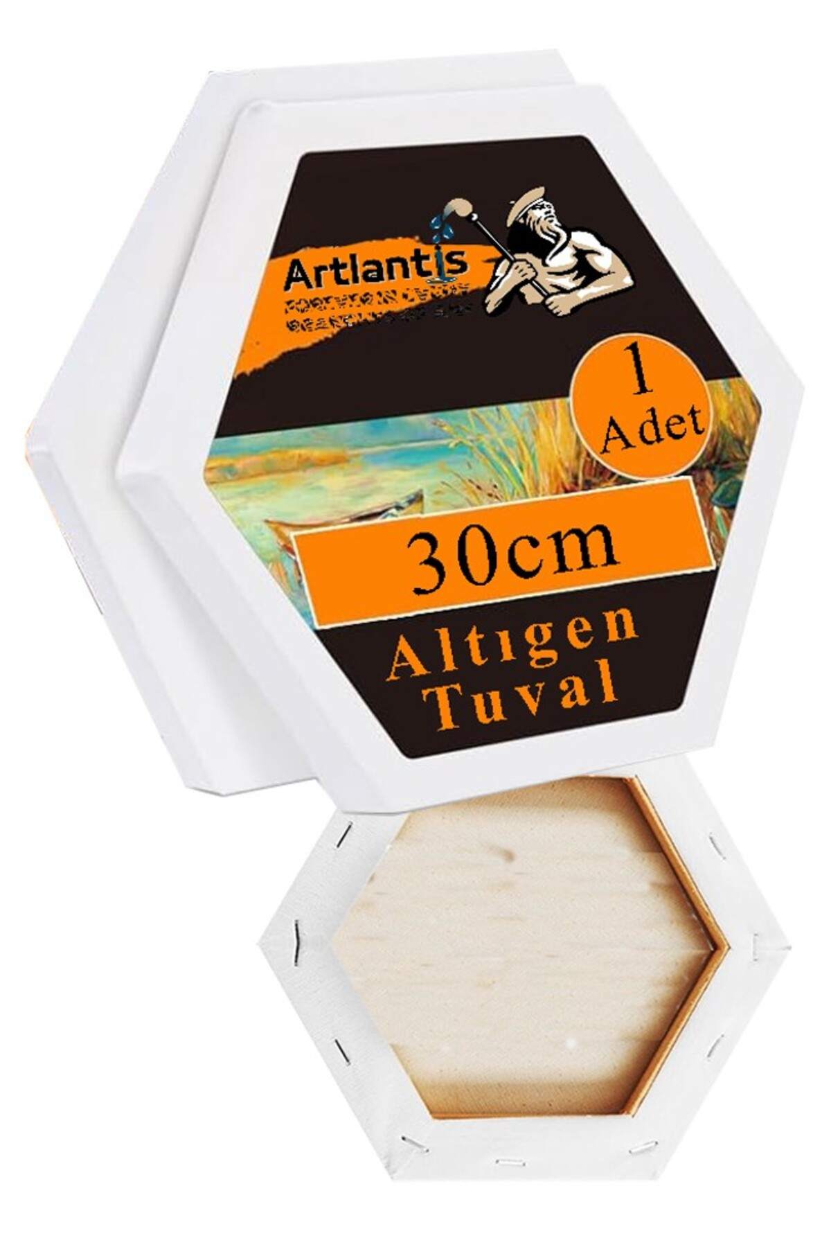 Artlantis Altıgen Tuval 30 cm 1 Adet Arkadan Zımbalı Astarlı Resim ...