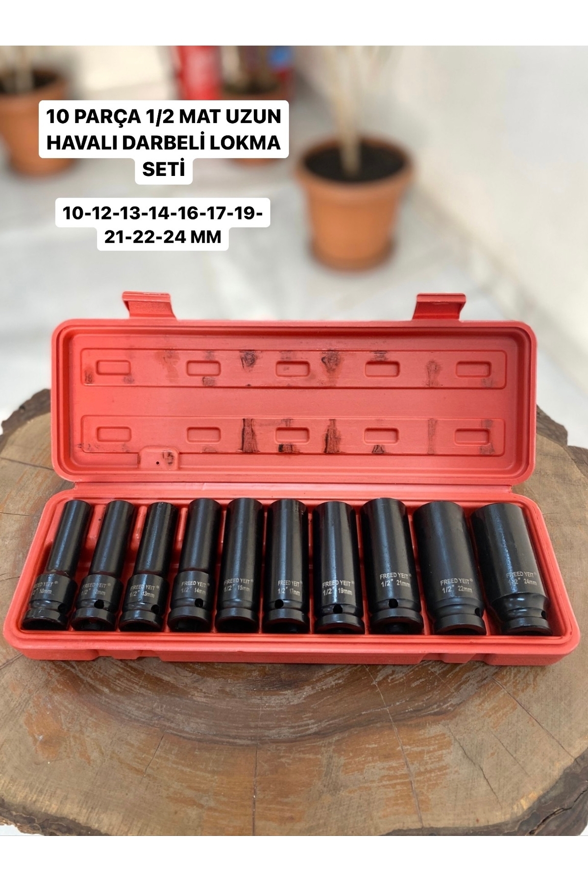 new power plus Freed Yeıt 10 Parça 1/2 Mat 6 Köşe Derin Havalı Darbelı ...