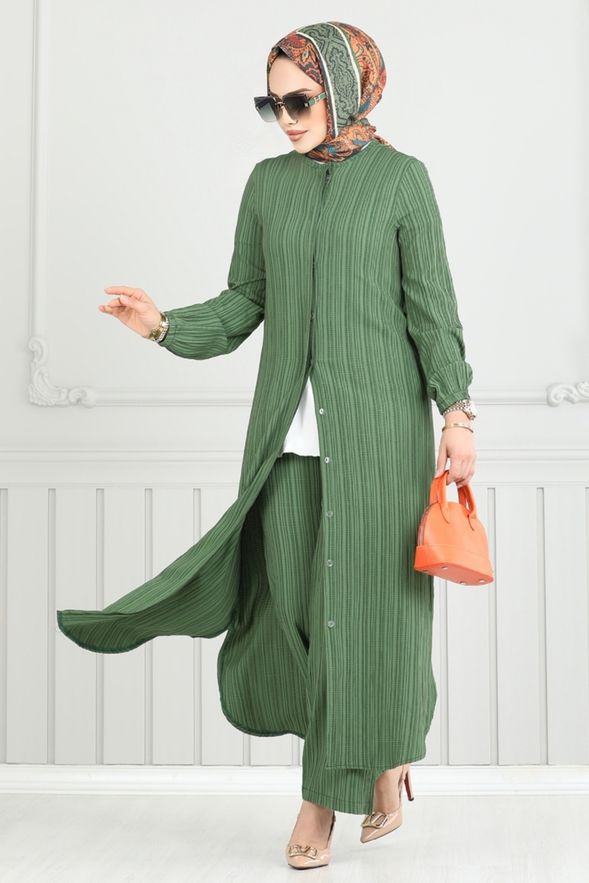 Modaselvim Gizli Düğmeli İkili Takım 5676EDF311 Haki - Fiyatı, Yorumları