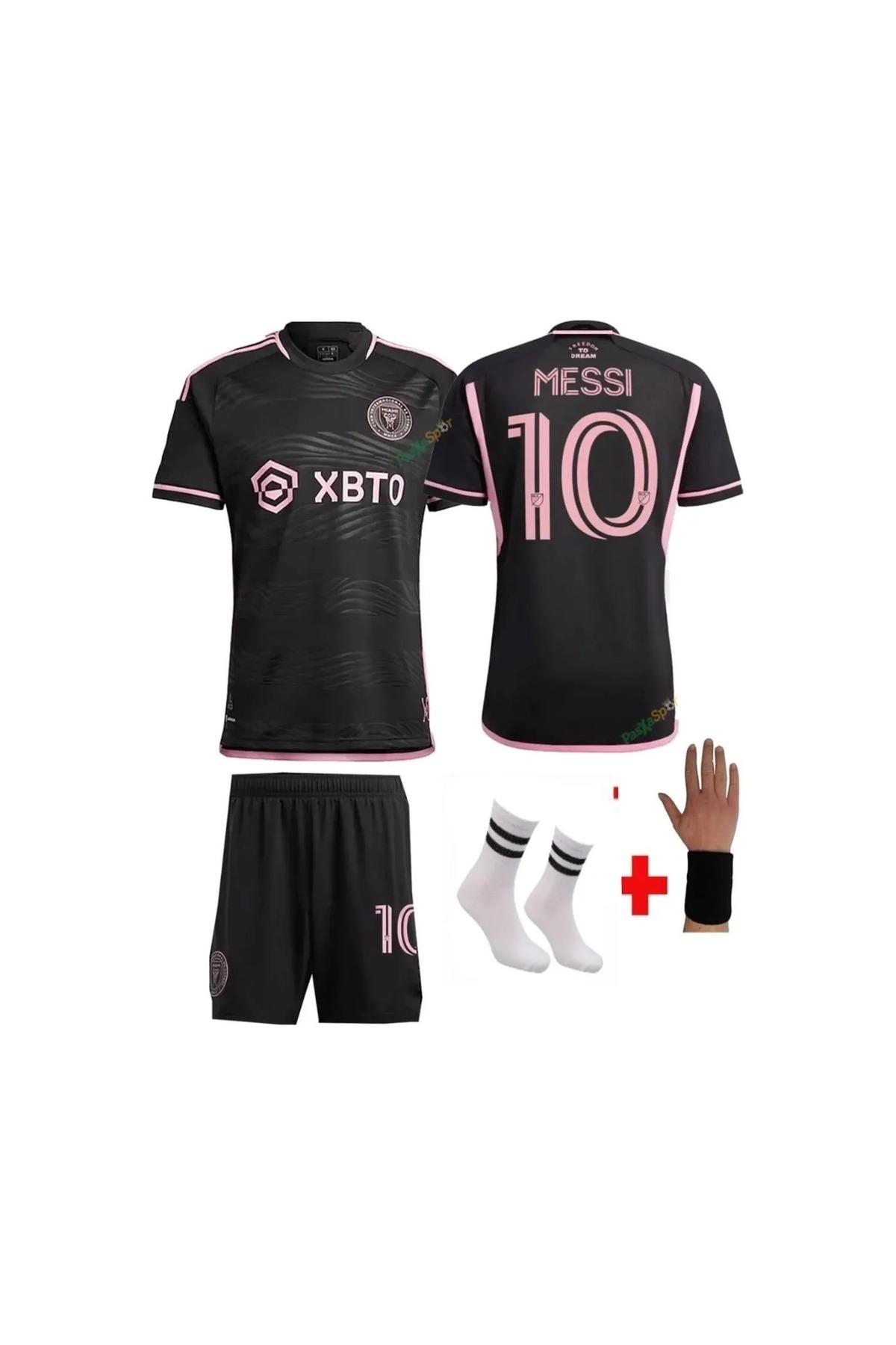 BARBITOS İnter miami messi siyah çocuk formasI hedyeli 4lü set HD1199 ...
