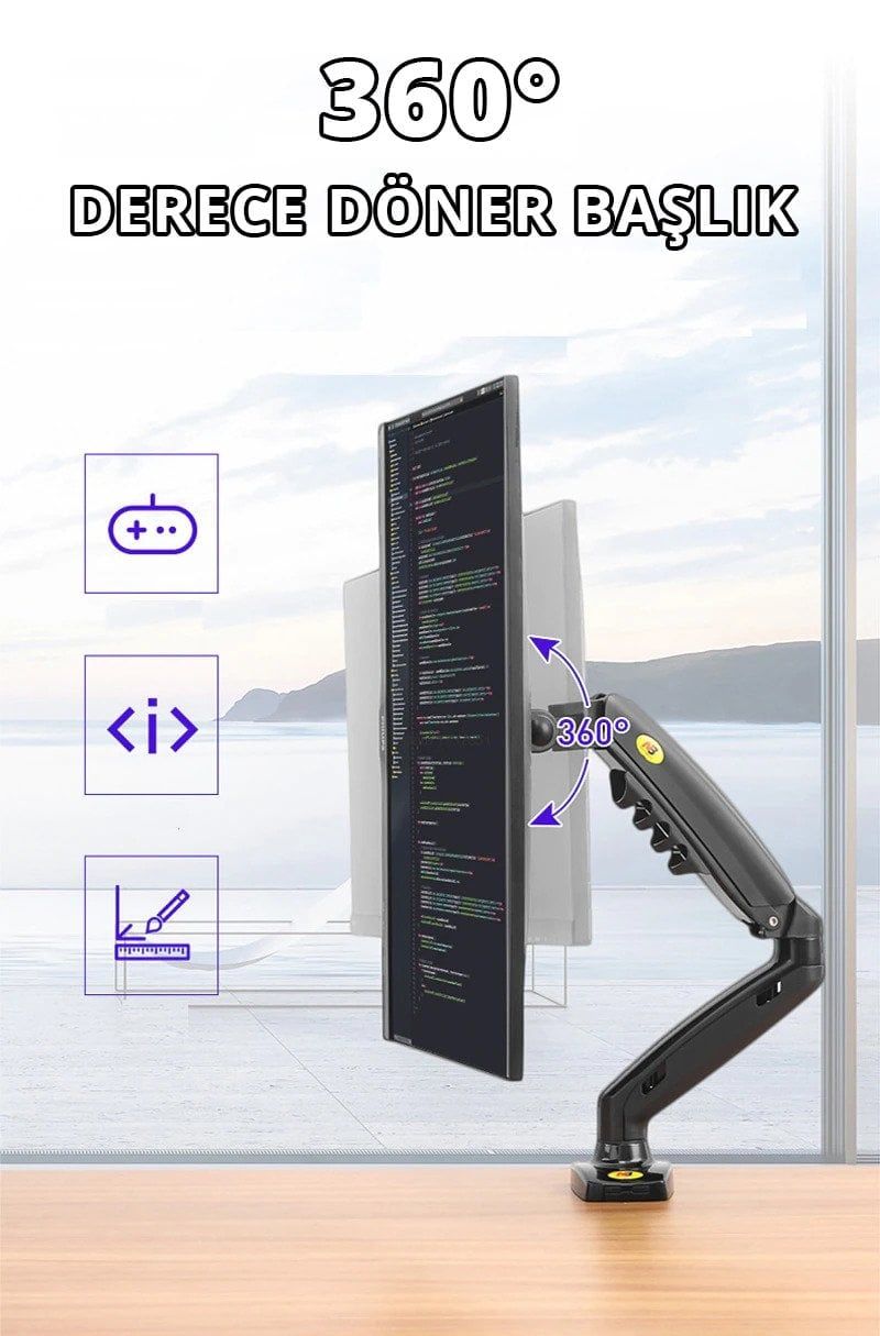 VONTECH North Bayou 17-30'' Tek Kol Amortisörlü Stand Lcd-Led Monitör ... VONTECH North Bayou 17-30'' Tek Kol Amortisörlü Stand Lcd-Led Monitör ...