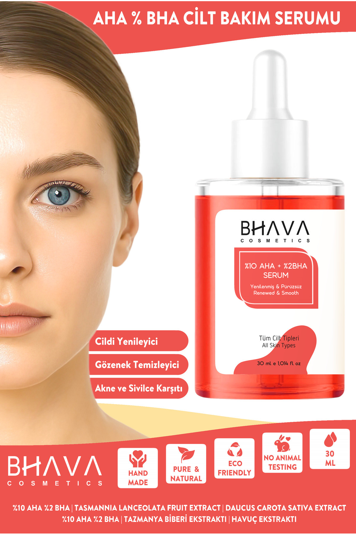 bhava cosmetics Aha Bha Serum Canlandırıcı & Cilt Tonu Eşitleyici ...