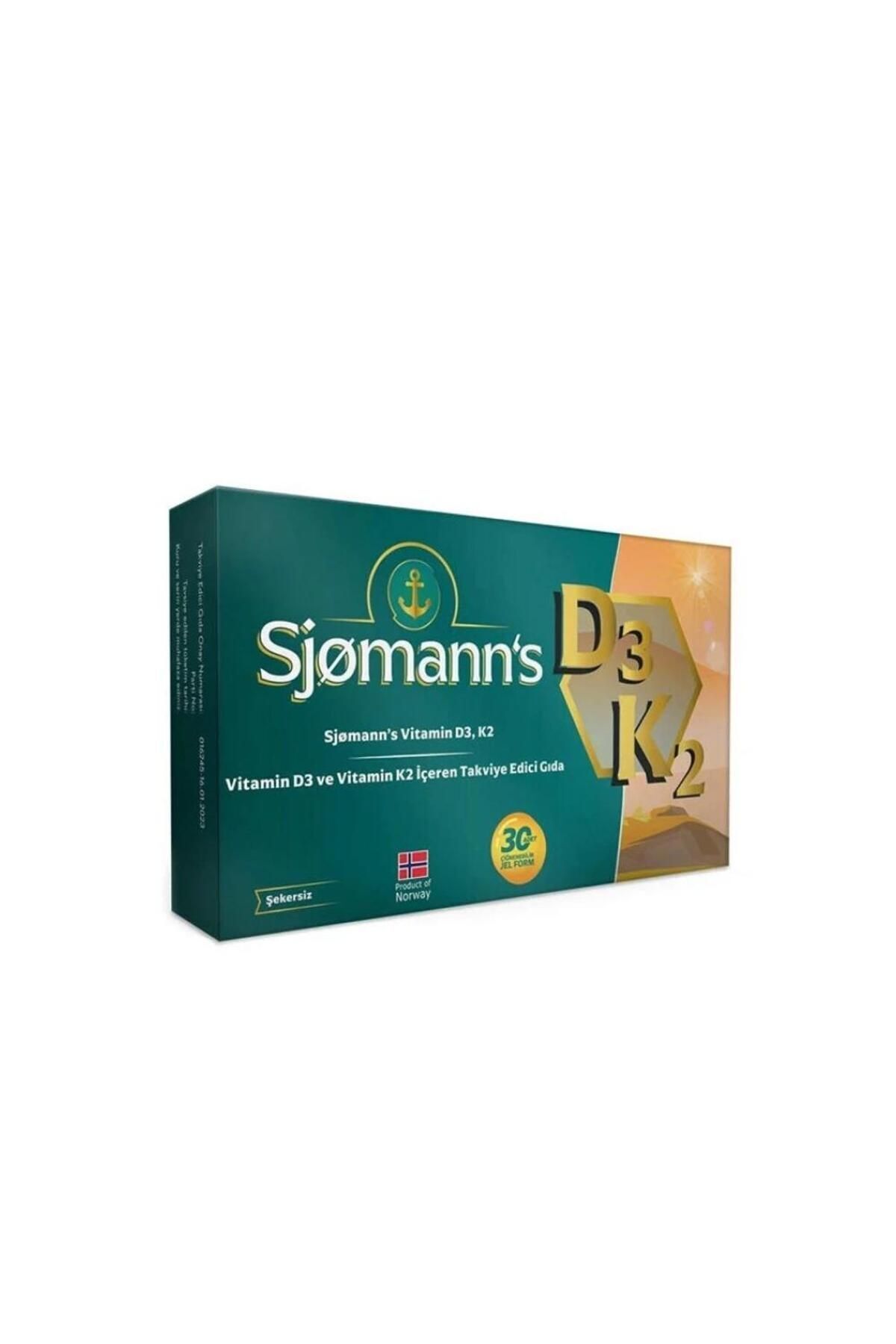 Sjomann's Sjomann’s Vitamin D3 Ve K2 Çiğnenebilir Jel Form 30 Adet (10/ ...