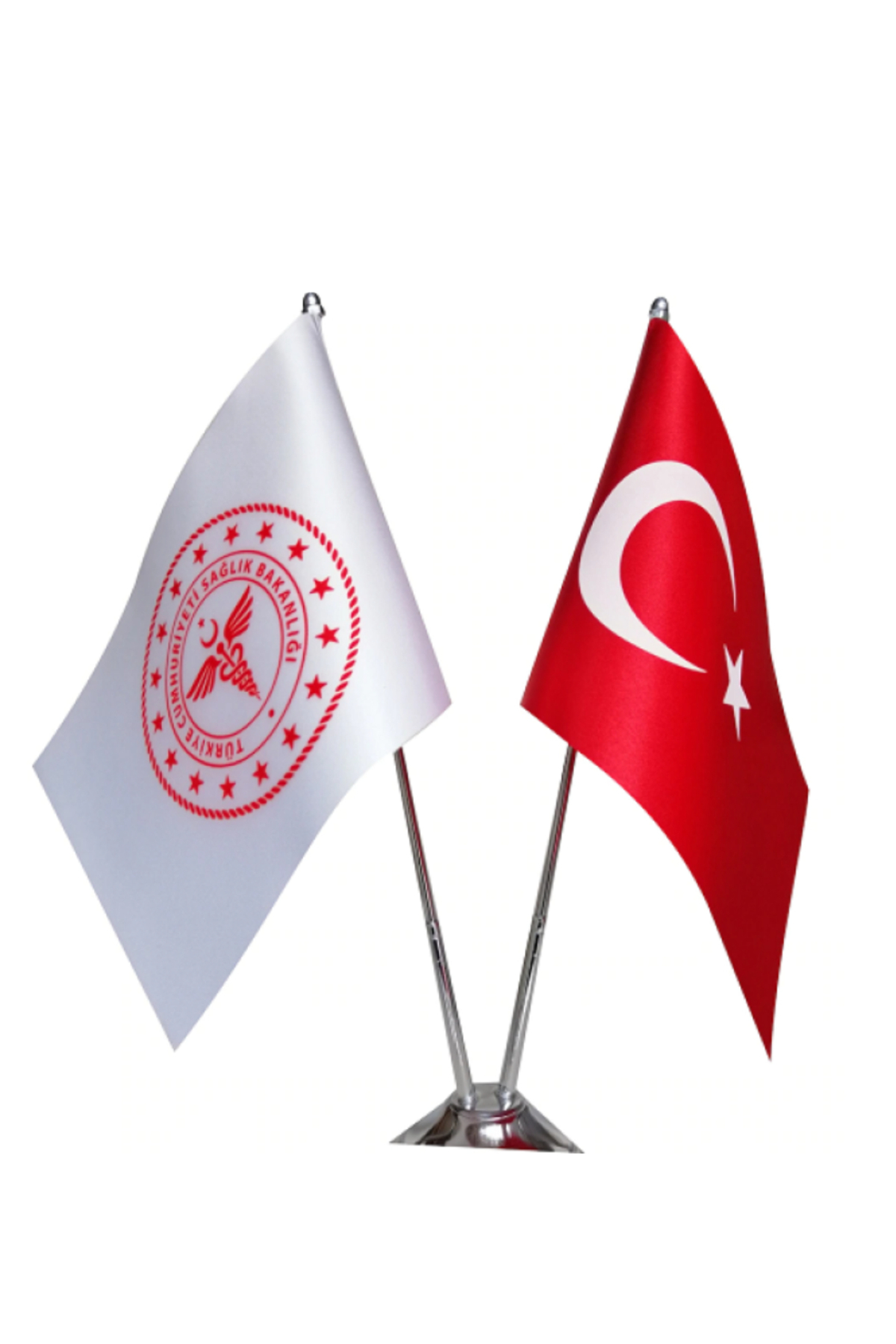 abcofis Masa Bayrağı İkili Direkli Logo Baskılı Set - Fiyatı, Yorumları
