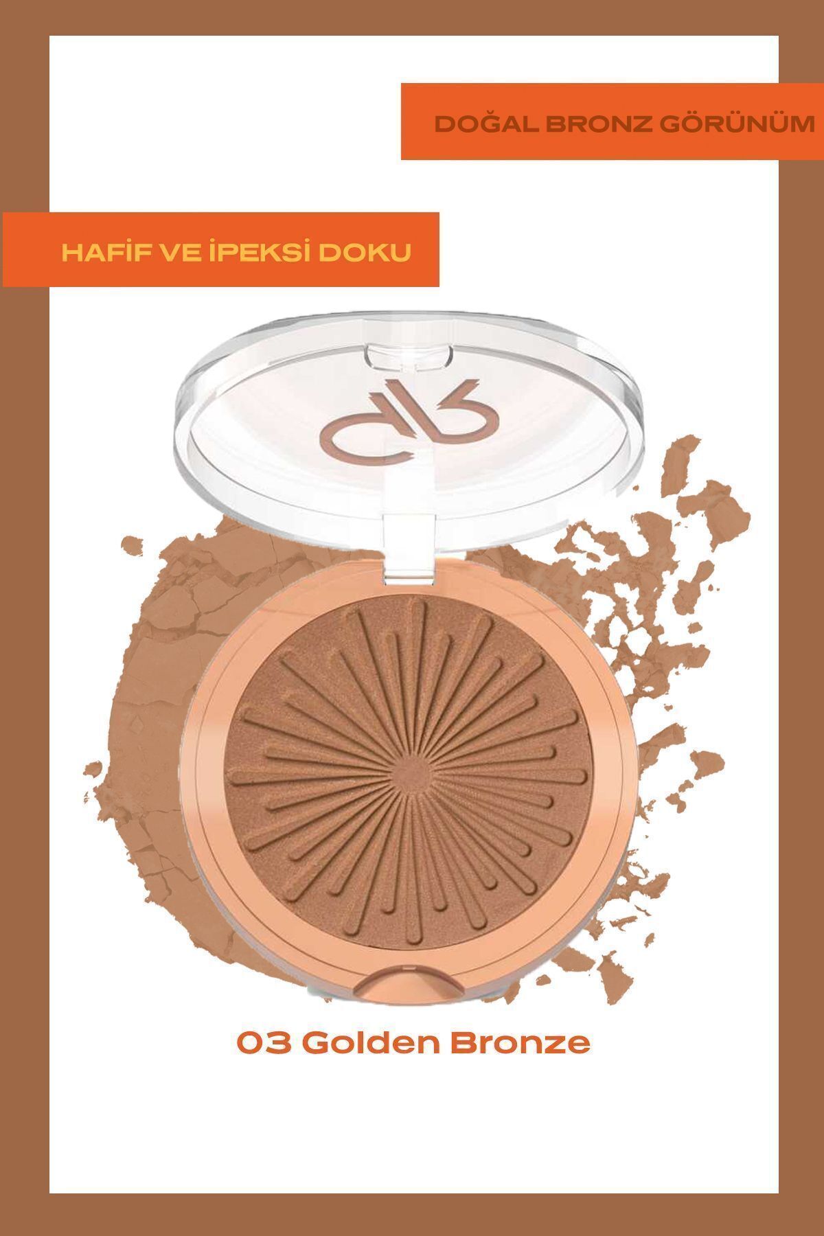 Golden Rose Sun Bright Bronzer Powder 03 Golden Bronze Bronzlaştırıcı ...