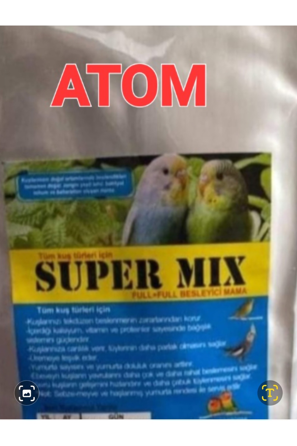 SUPER MİX Atom Besleyici Mama 500 gram - Fiyatı, Yorumları