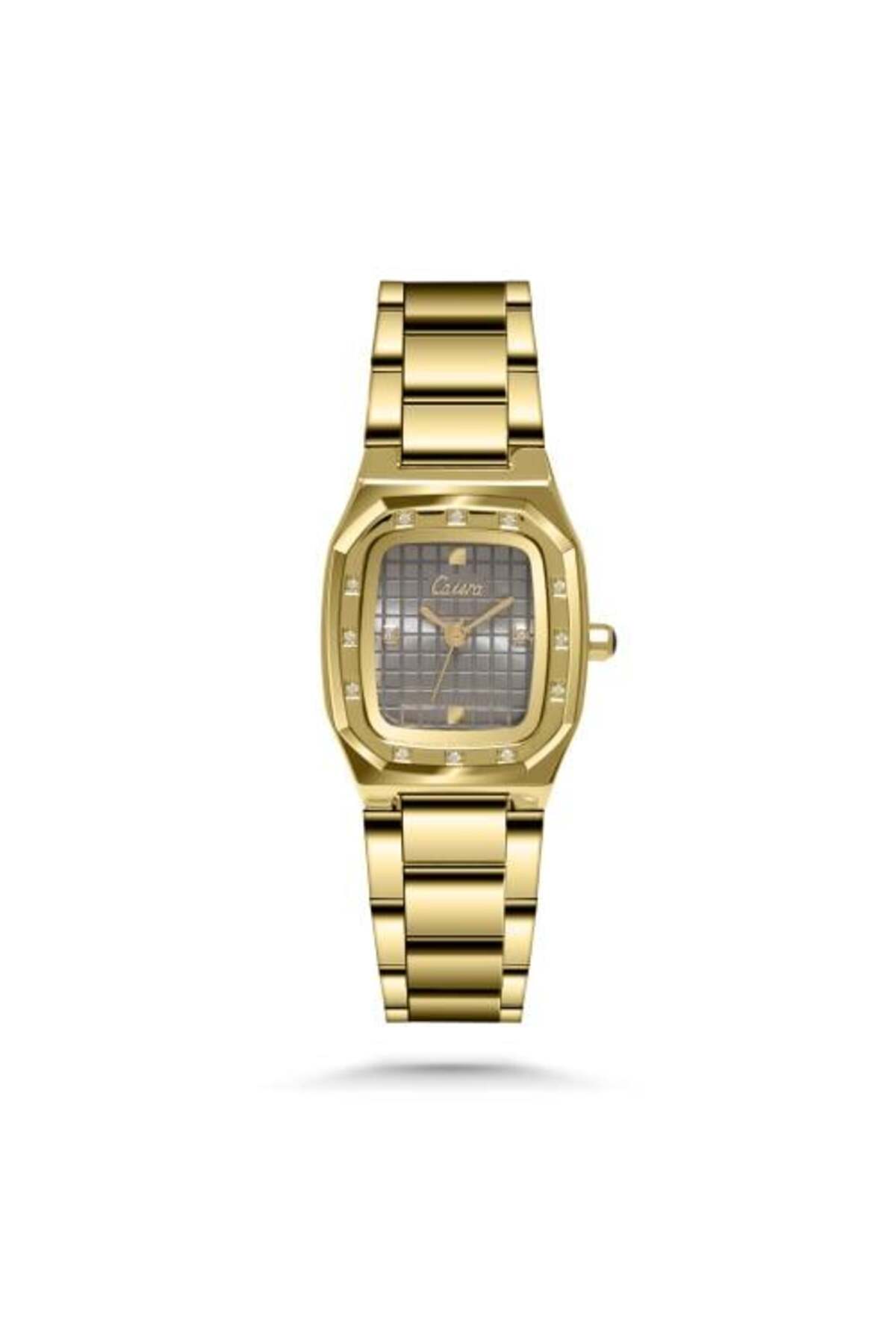 catera Women's elegant watch in gold with gray dial- Trendyol