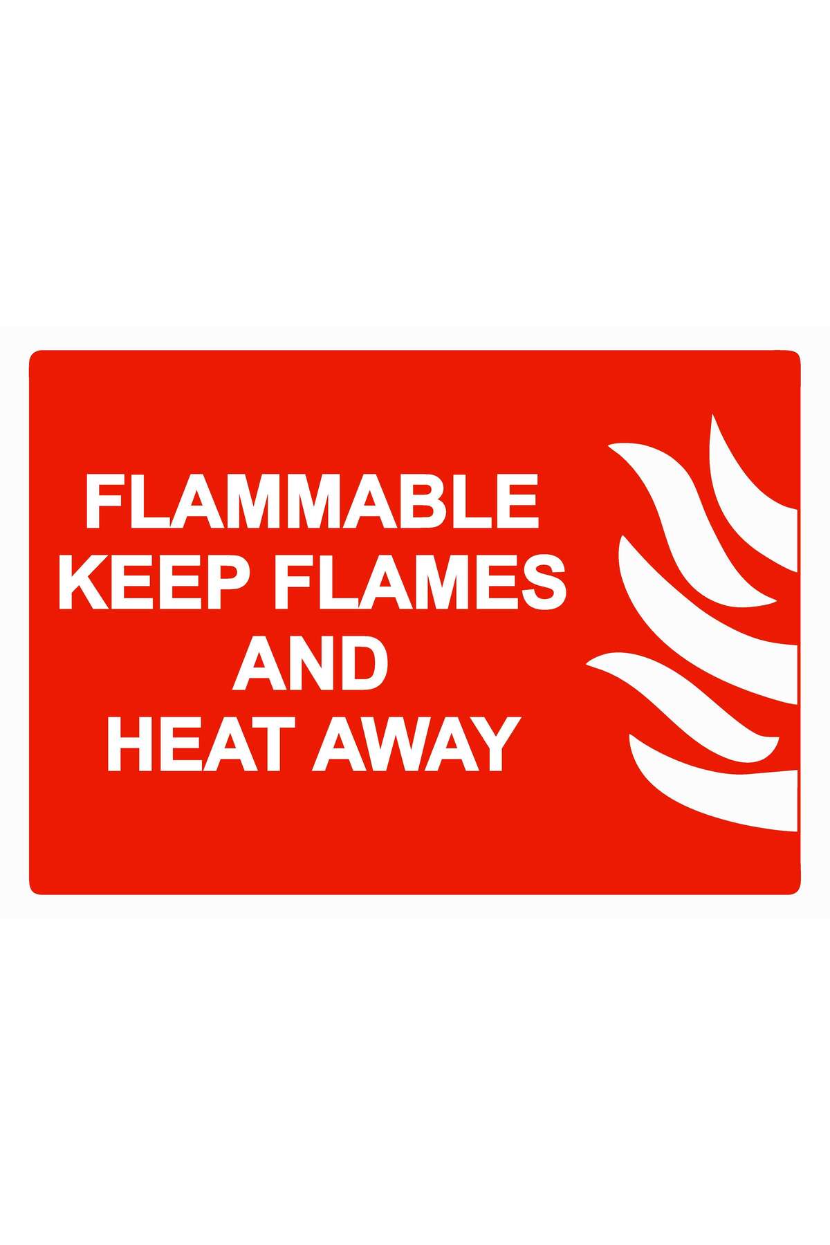 BBO REKLAM Flammable Keep Flames and Heat Away Warning Sign Sticker ...