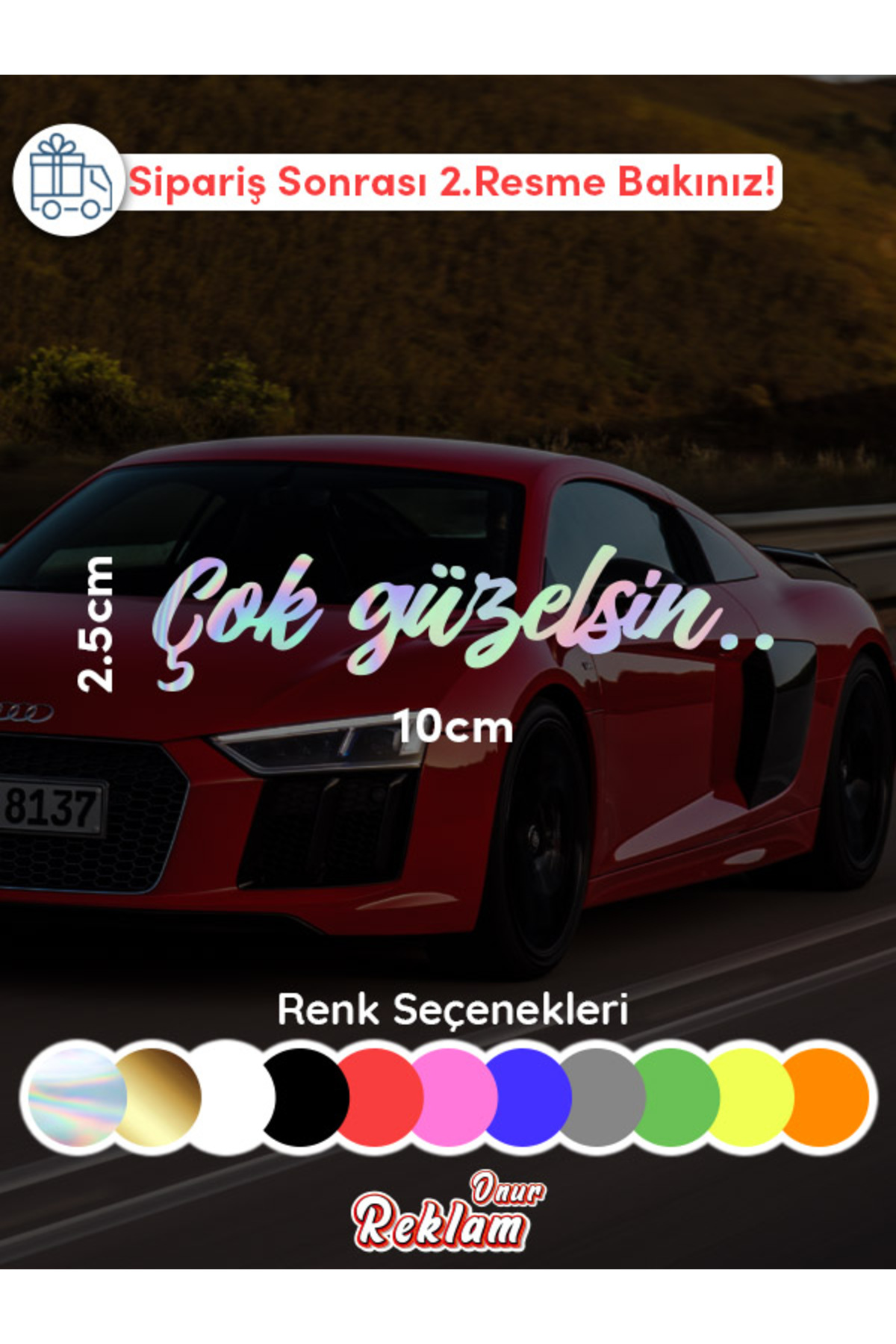 onurreklamonline Çok Güzelsin Sticker – 10 Cm – Motive Edici Yazı ...