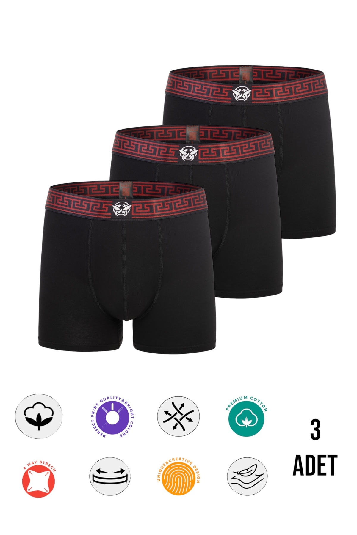 DU&ME Bambu Premium Erkek Boxer Soft Cotton, Stretch Fit & Stylish ...