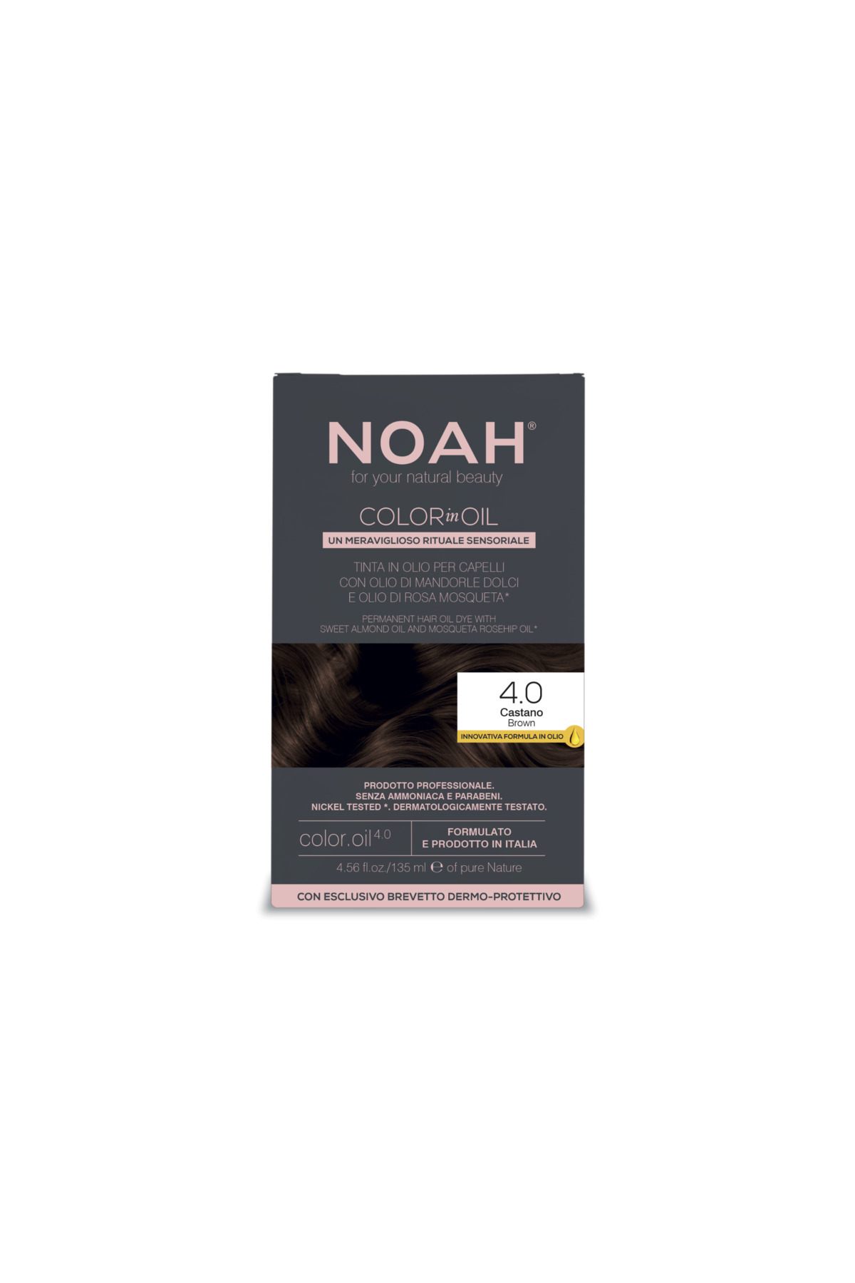 Noah Ammonia-free, oil-based permanent hair dye, 4.0 Brown, Noah Color ...