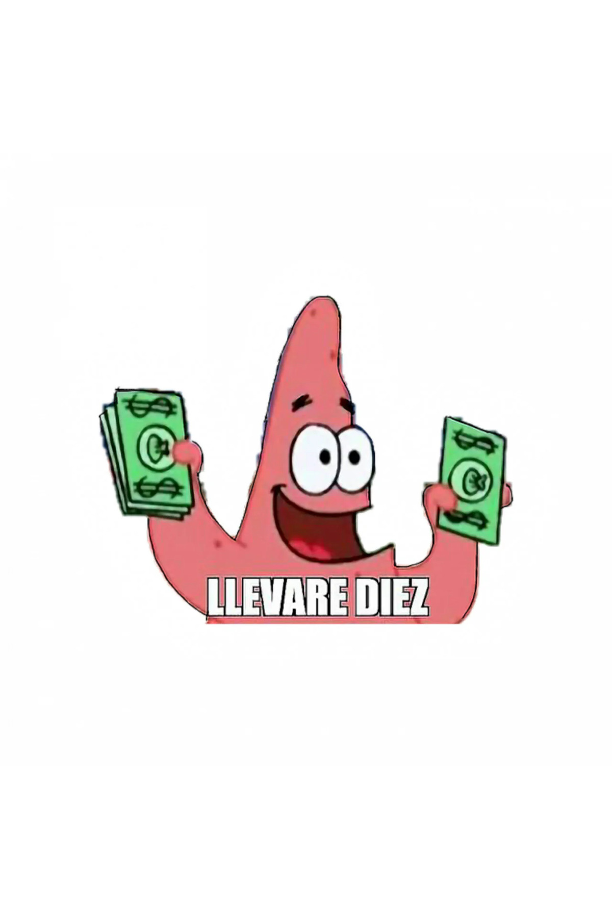 INOVATIX Set of 8 pieces, Sticker Patrick Star rich Llevare diez Meme ...