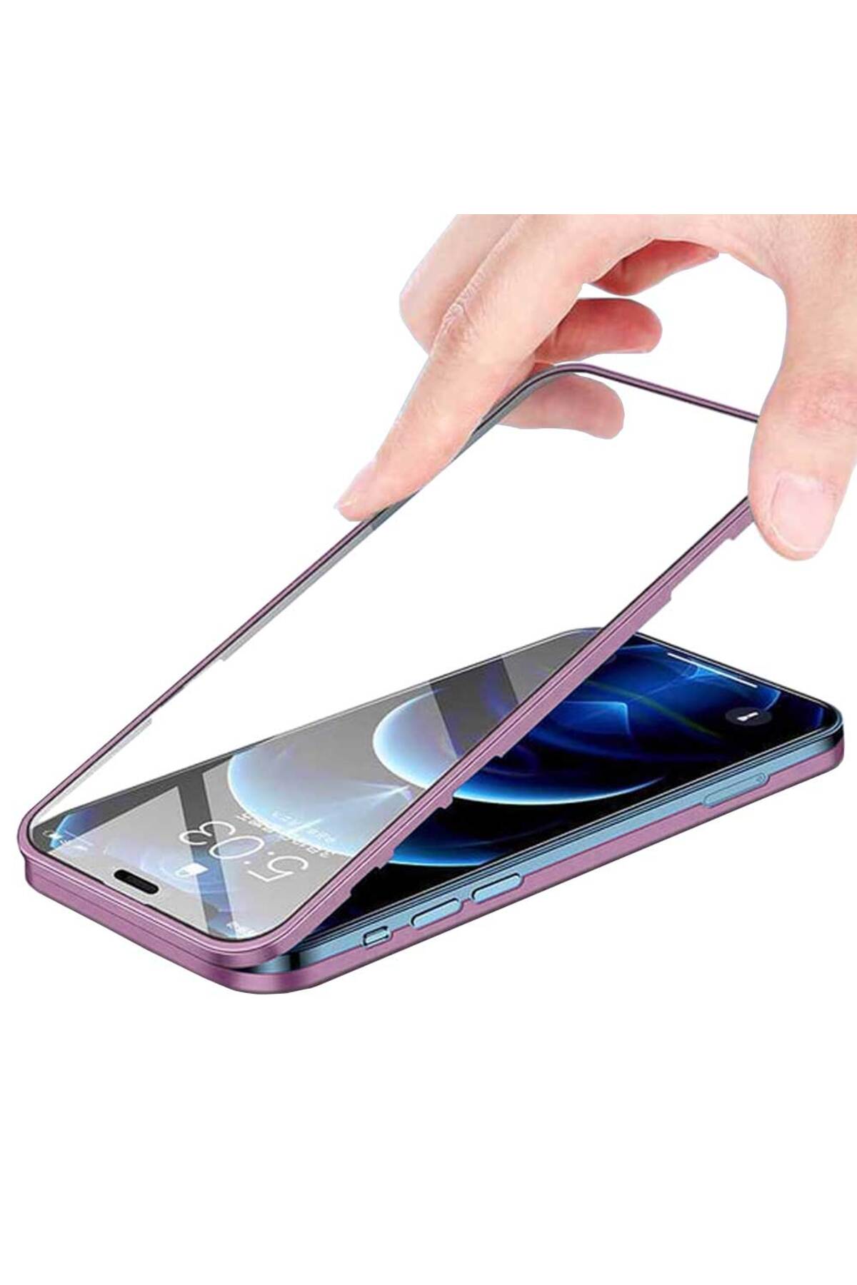 Smart Tech Apple iPhone 13 Pro Uyumlu 360 Derece Tam Kaplayan Cam Kapak ...