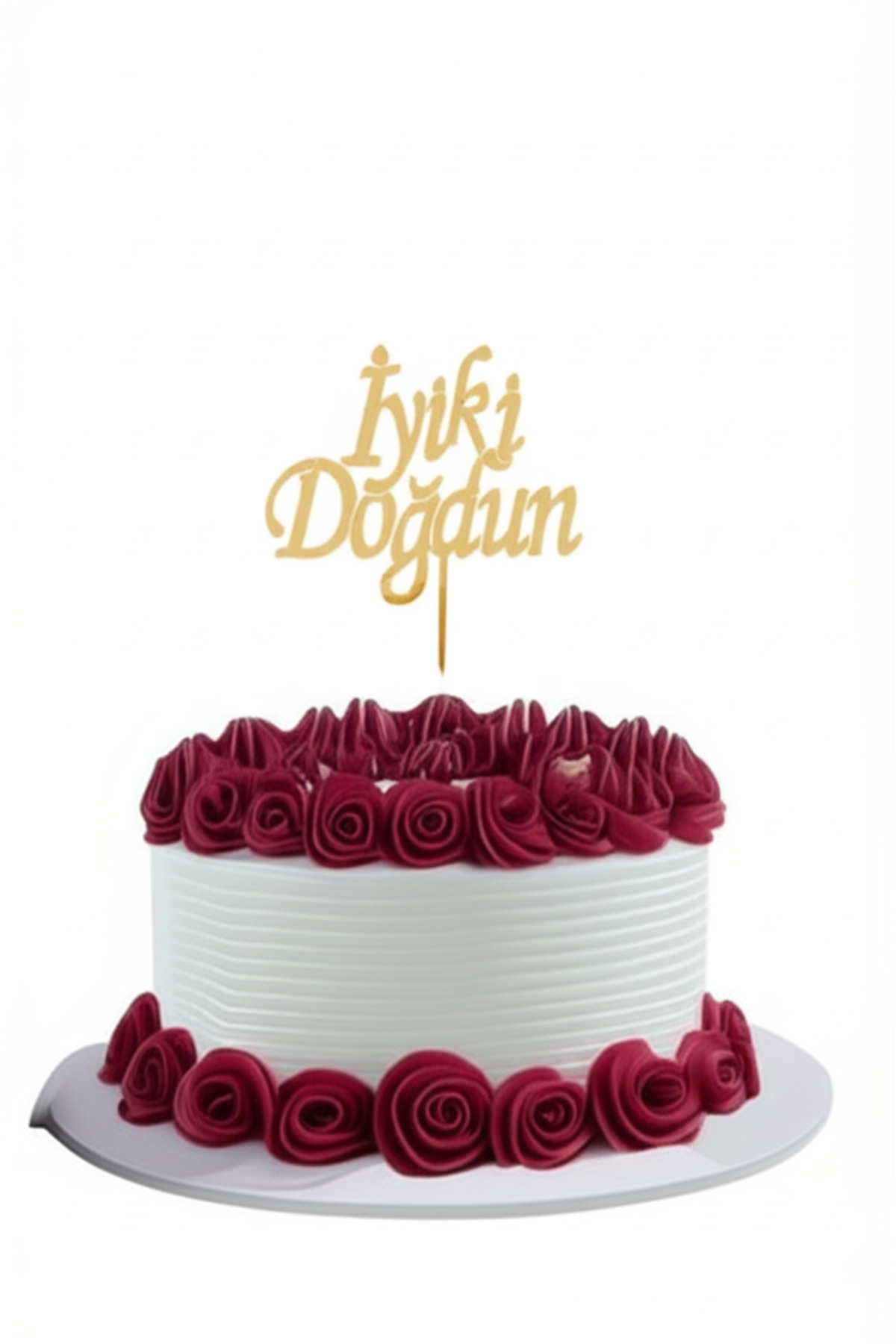 Home Pasta Üstü Gold Renk İyiki Doğdun Yazılı Altın Renginde Pasta ...