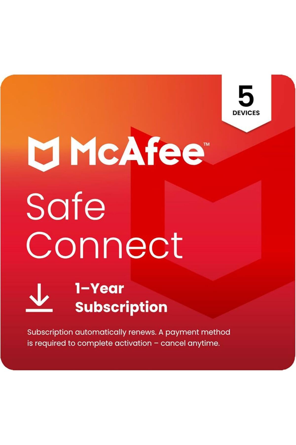 McAFEE SAFE Connect VPN - 5 Cihaz 1 Yıl Abonelik Kodu - Fiyatı, Yorumları