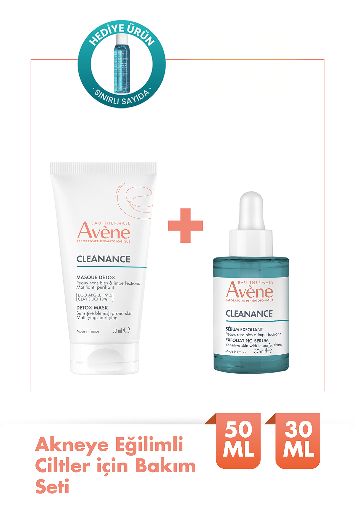Avene Cleanance Kil Maskesi 50ml Aha Serum 30ml Lekeler Ve Kusurlara ...