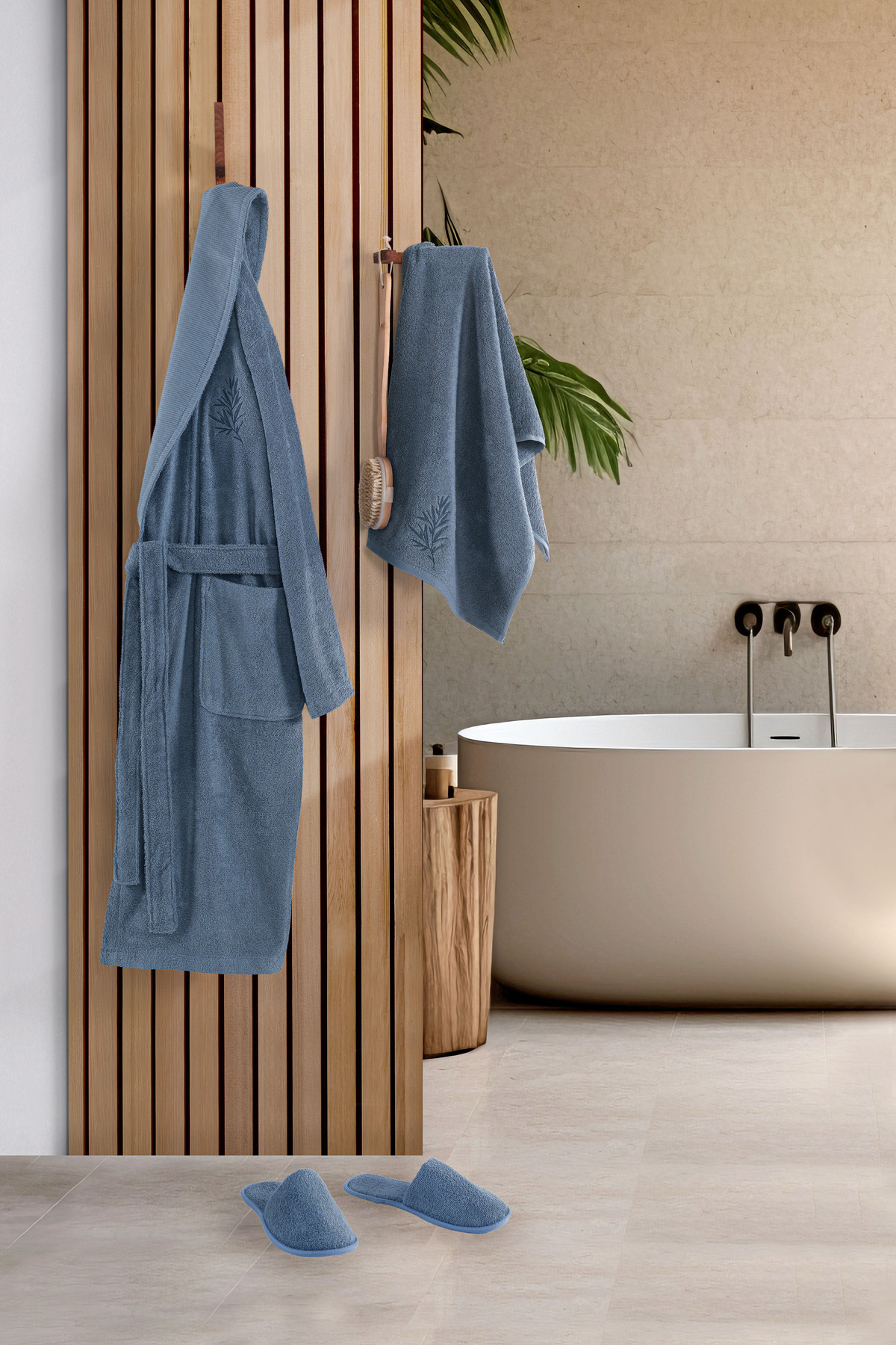 MARİBOR INDIGO - Erkek Bambu Bornoz Seti - 3 Parça - Fiyatı, Yorumları