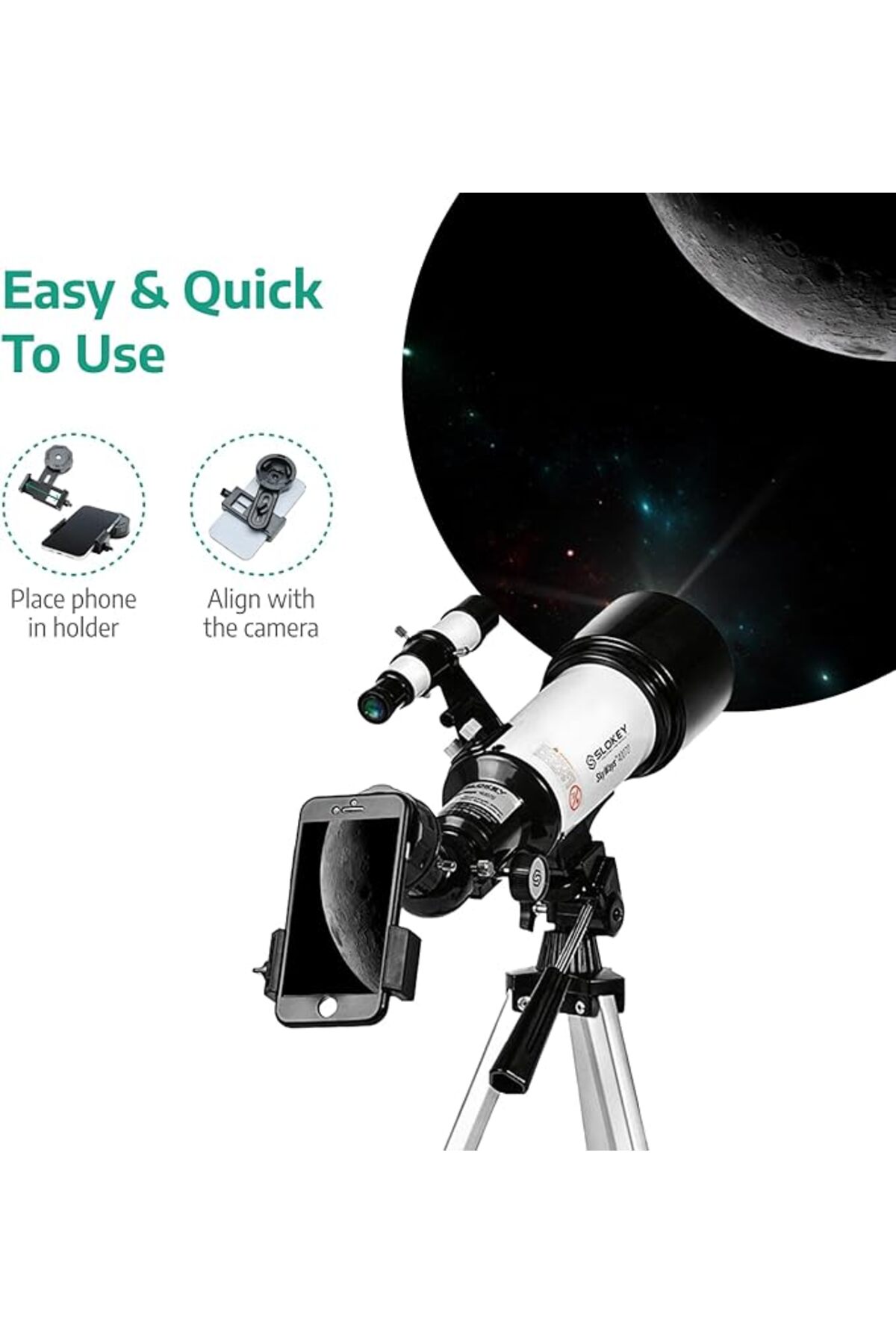 Slokey 40070 astronomical telescope, with 16x-120x magnification for ...