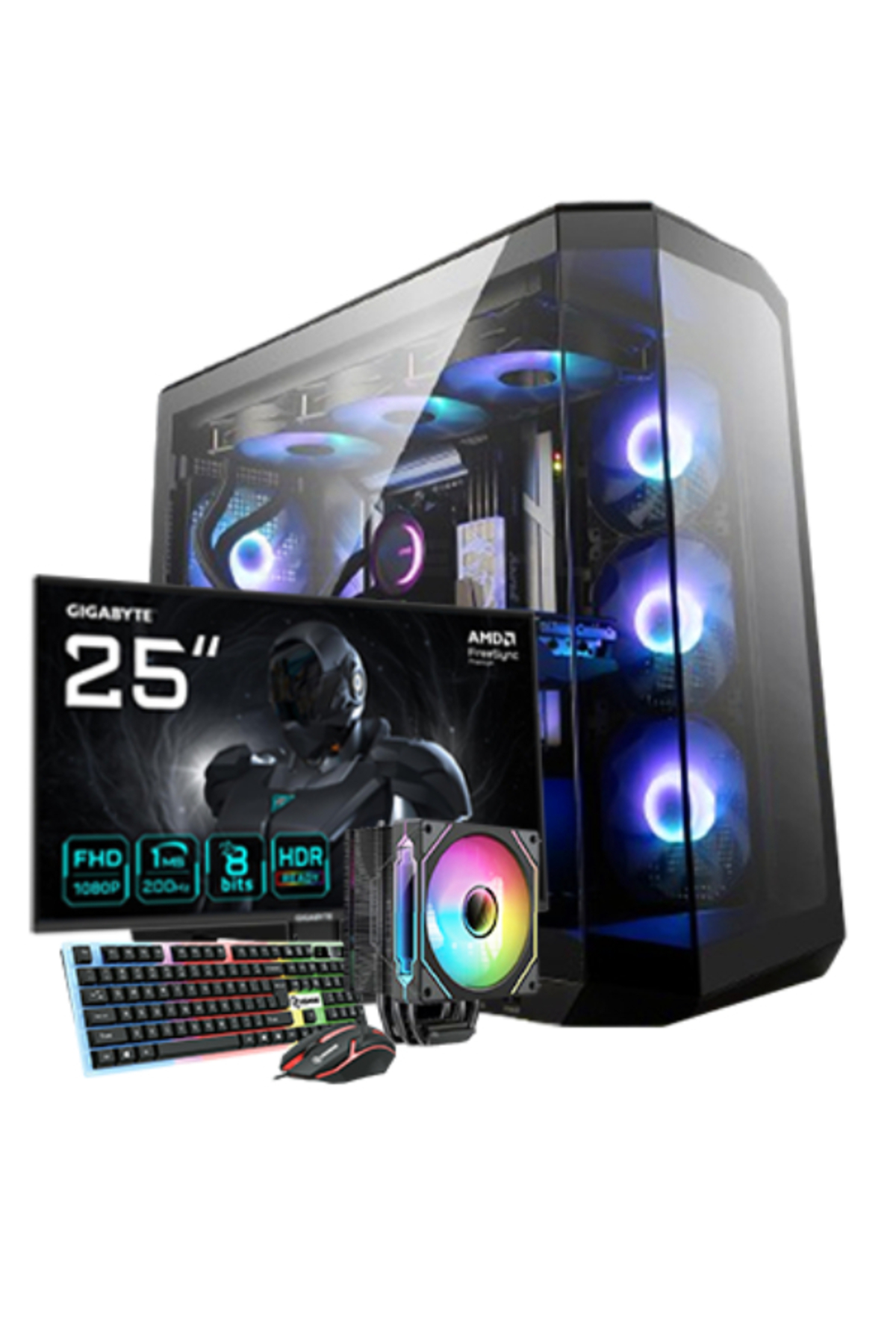 Thermo Gaming PC i5-12400F-RTX 3050 Combo with monitor, keyboard and ...