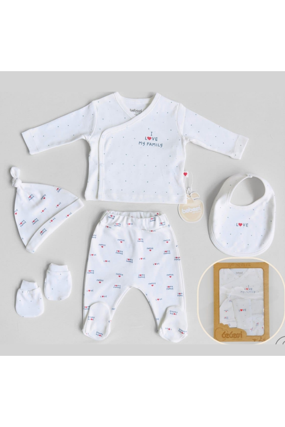 Modonoff KIZ 0-3 AY I LOVE MY FAMILY 5'Lİ SET KUTULU - Fiyatı, Yorumları