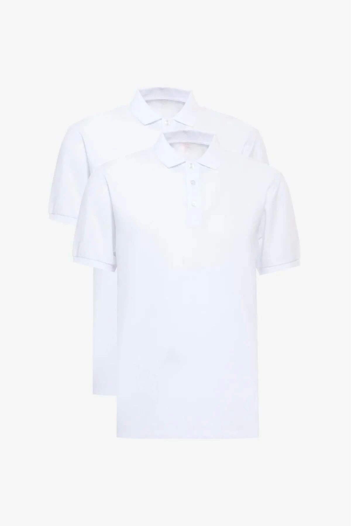 LC Waikiki LC WAIKI Erkek 2'li Polo Yaka Tişört - Klasik Düz Model Kısa ...