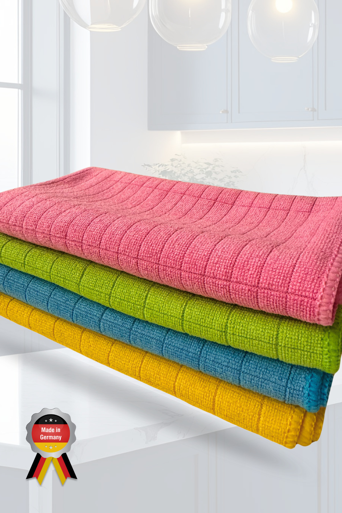 Suff ( 4 Adet ) Mikrofiber Mutfak Temizlik Bezi 40*40 Cm Leke Tutmaz Koku Yapmaz (MİX RENK ...