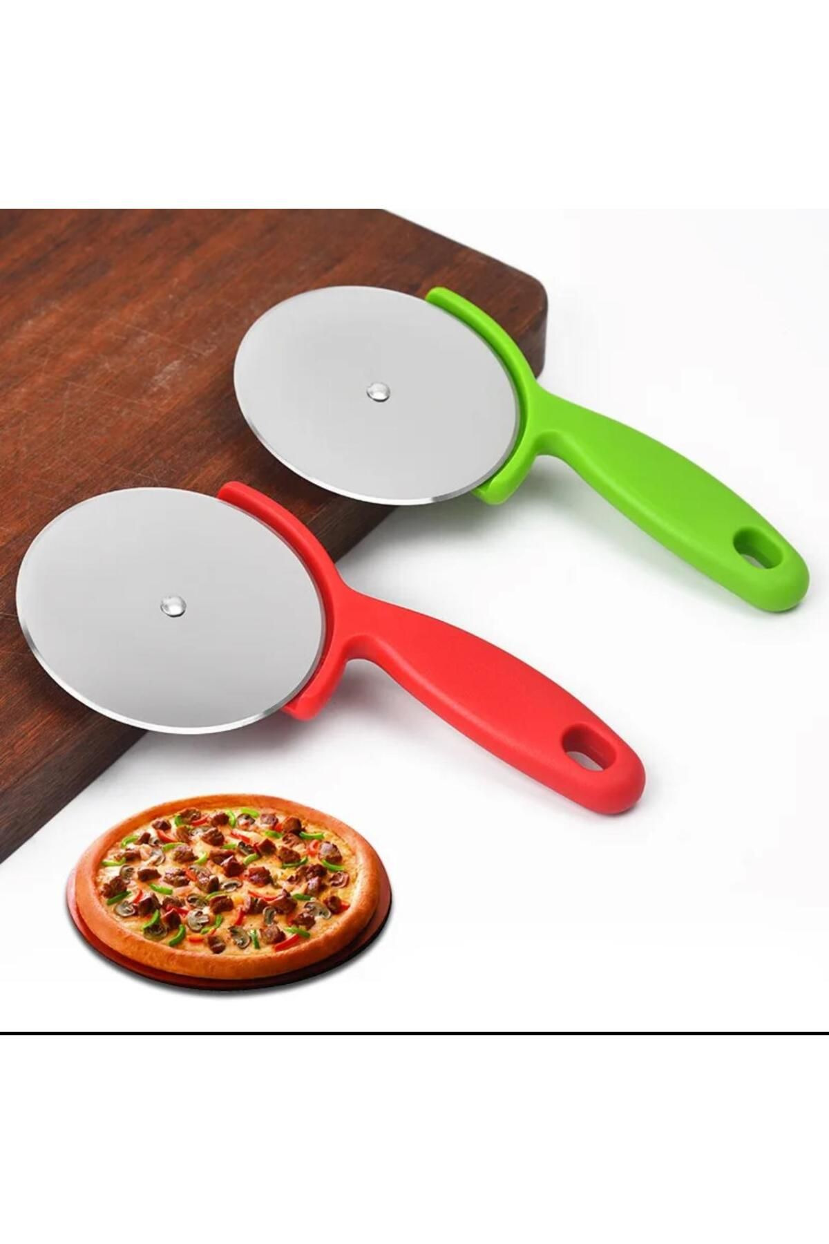 hipiylow Plastik Saplı Metal Pizza Diİlimleyici Pizza Kesici Hamur ...