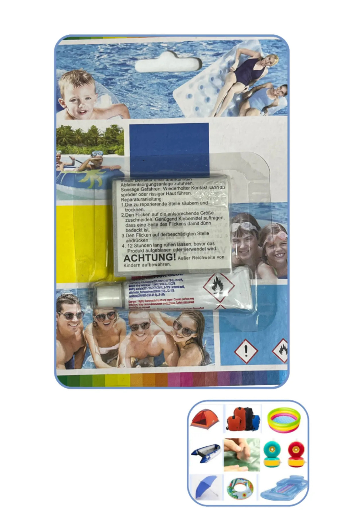 AboutThePerfect Beyaz Şişme Bot ve Kano Tamir Seti, Simit ve Havuz Aksesuarı Tamir Yaması ...