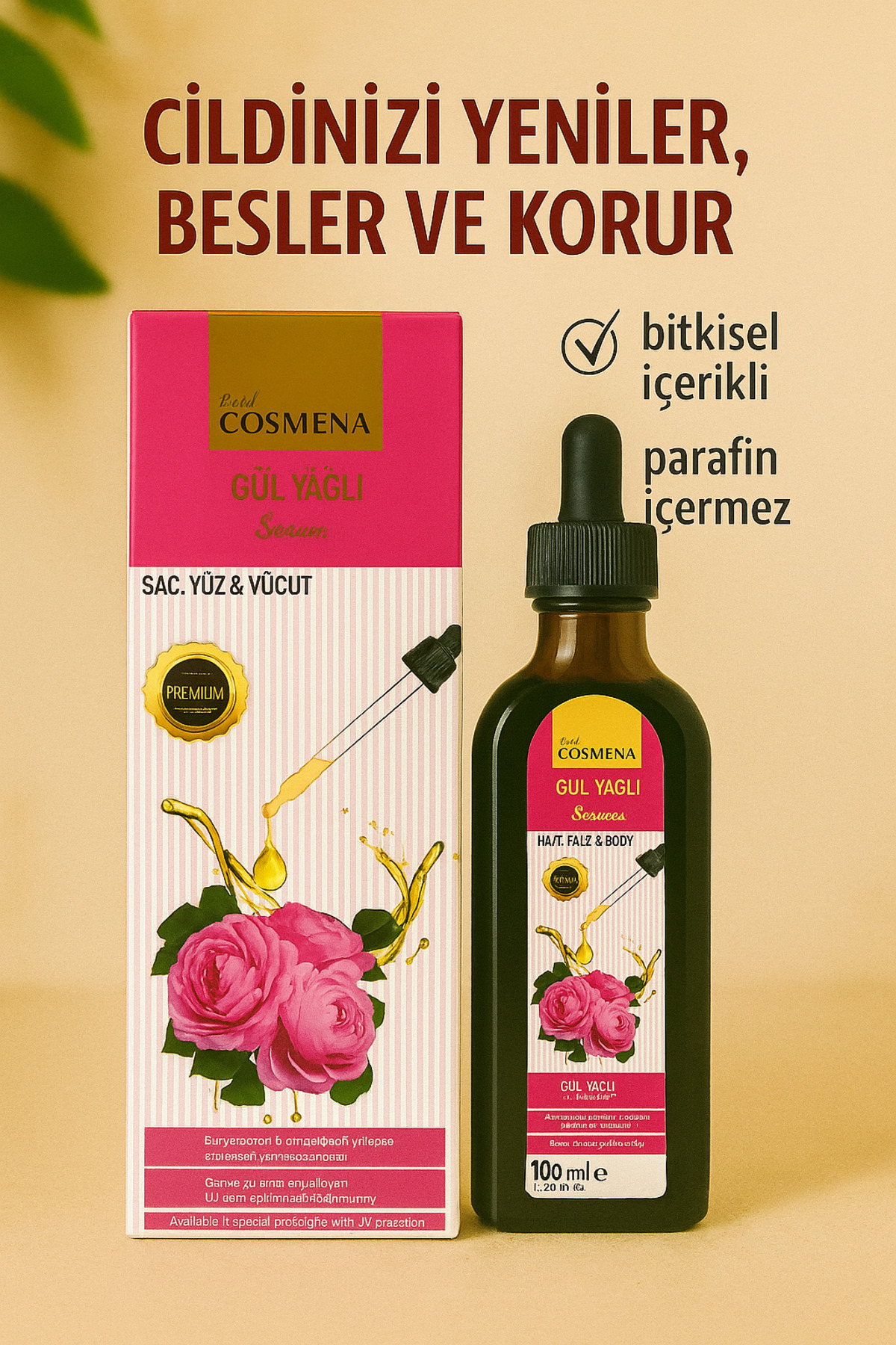 COSMENA Gül Yağlı Saç ,Yüz Ve Vücut Serumu 100Ml - Fiyatı, Yorumları