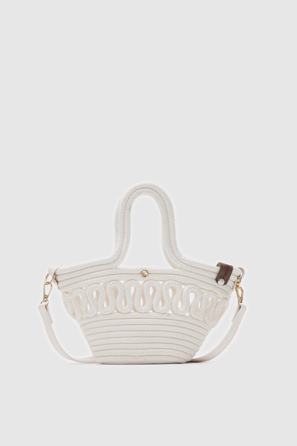 Shule Bags Ortega Handmade Mini Hasır Çapraz Çanta Krem - Fiyatı, Yorumları