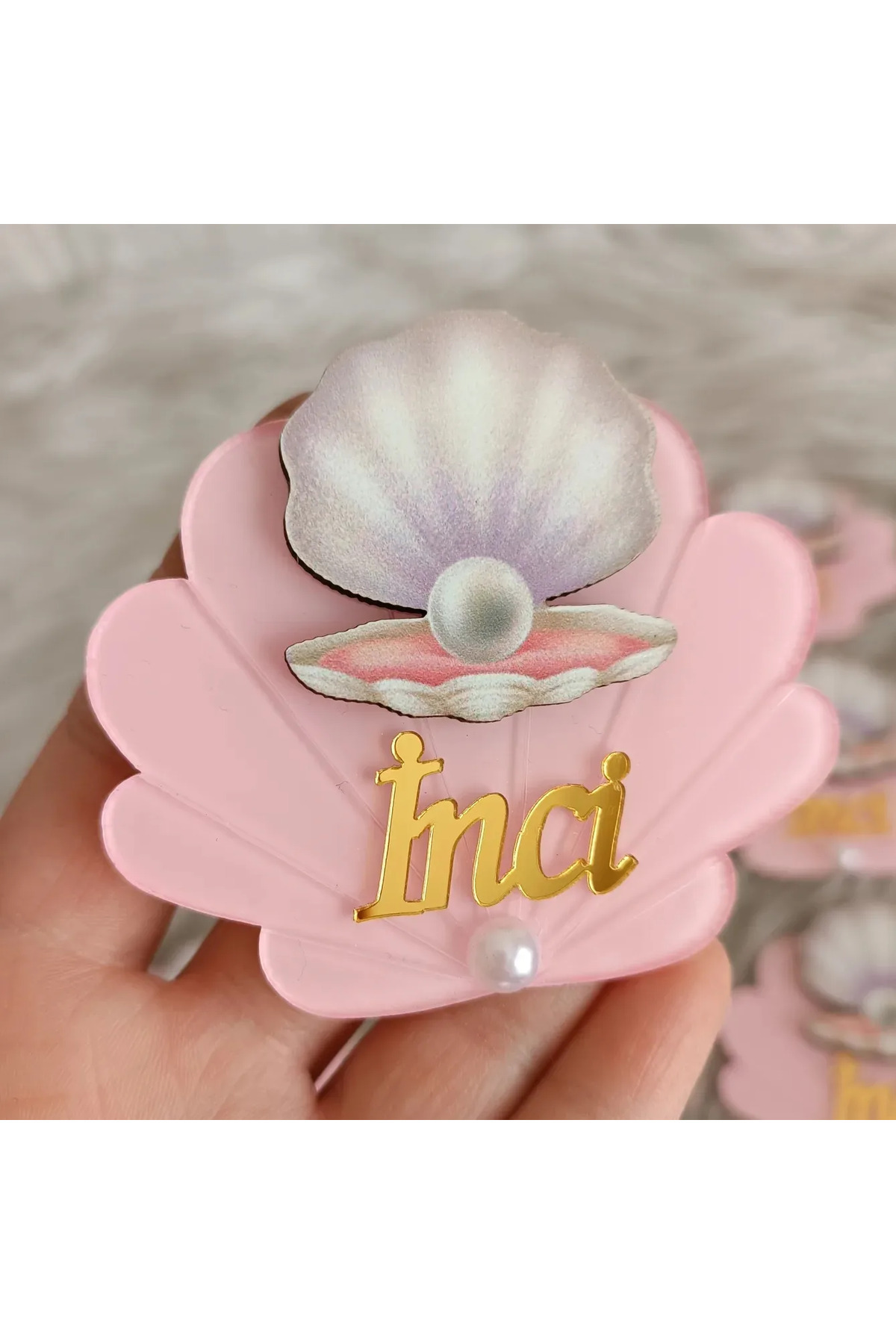 Pi Dekorasyon İnci Konsept Istiridye Midye Pleksi Magnet Yenidoğan ...