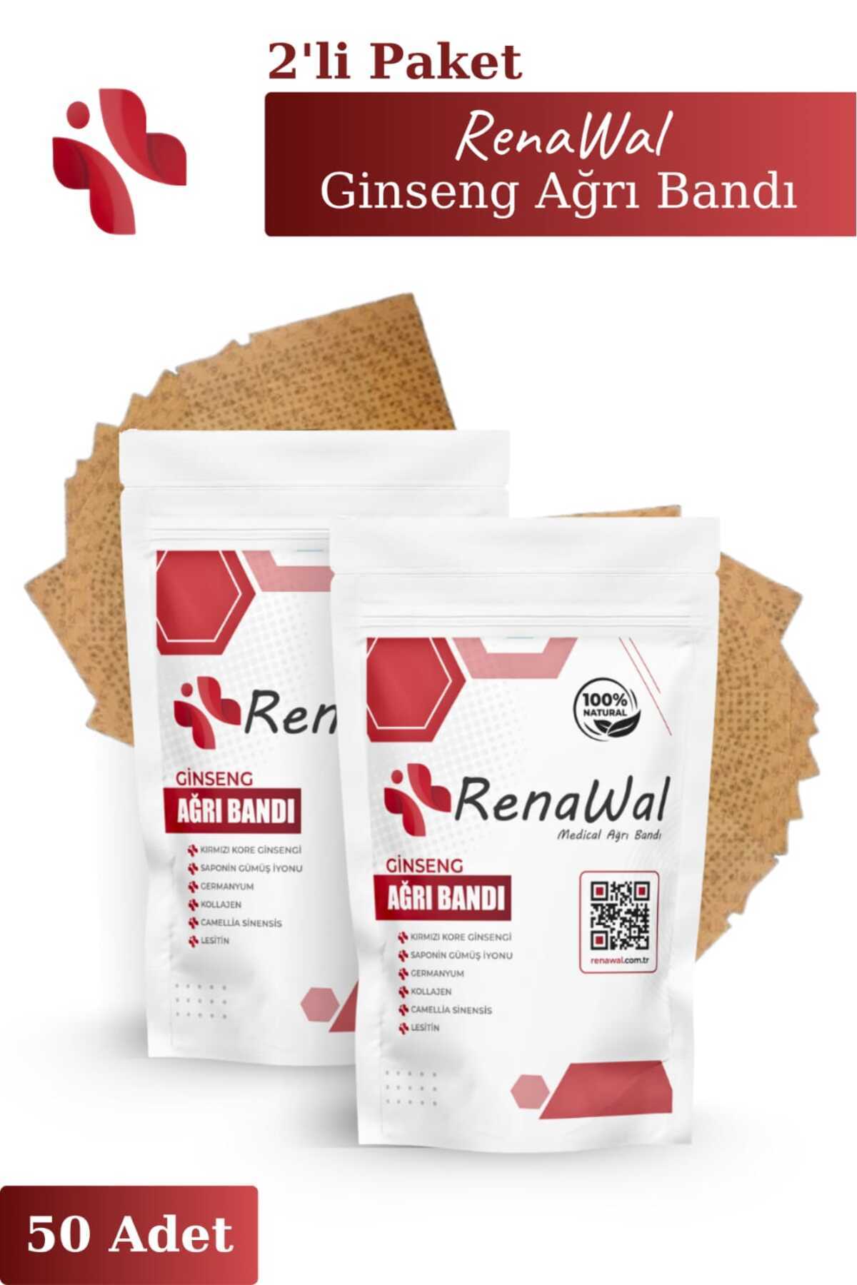 RENAWAL Doğal Ginseng Ağrı Bandı - Hızlı ve Uzun Süreli Rahatlatıcı ...