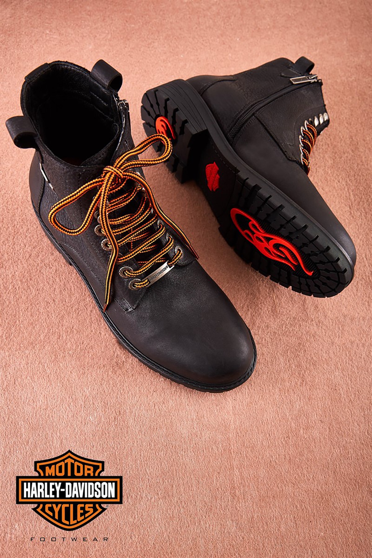 Harley Davidson Adam Black Deri Erkek Bot